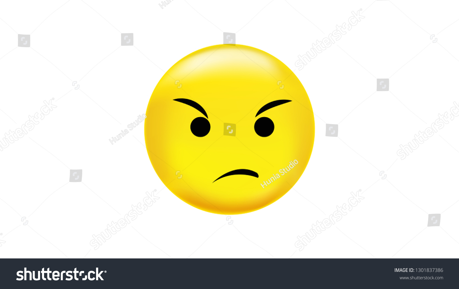 Angry Mad Emoticon Vector Stock Vector (Royalty Free) 1301837386 ...