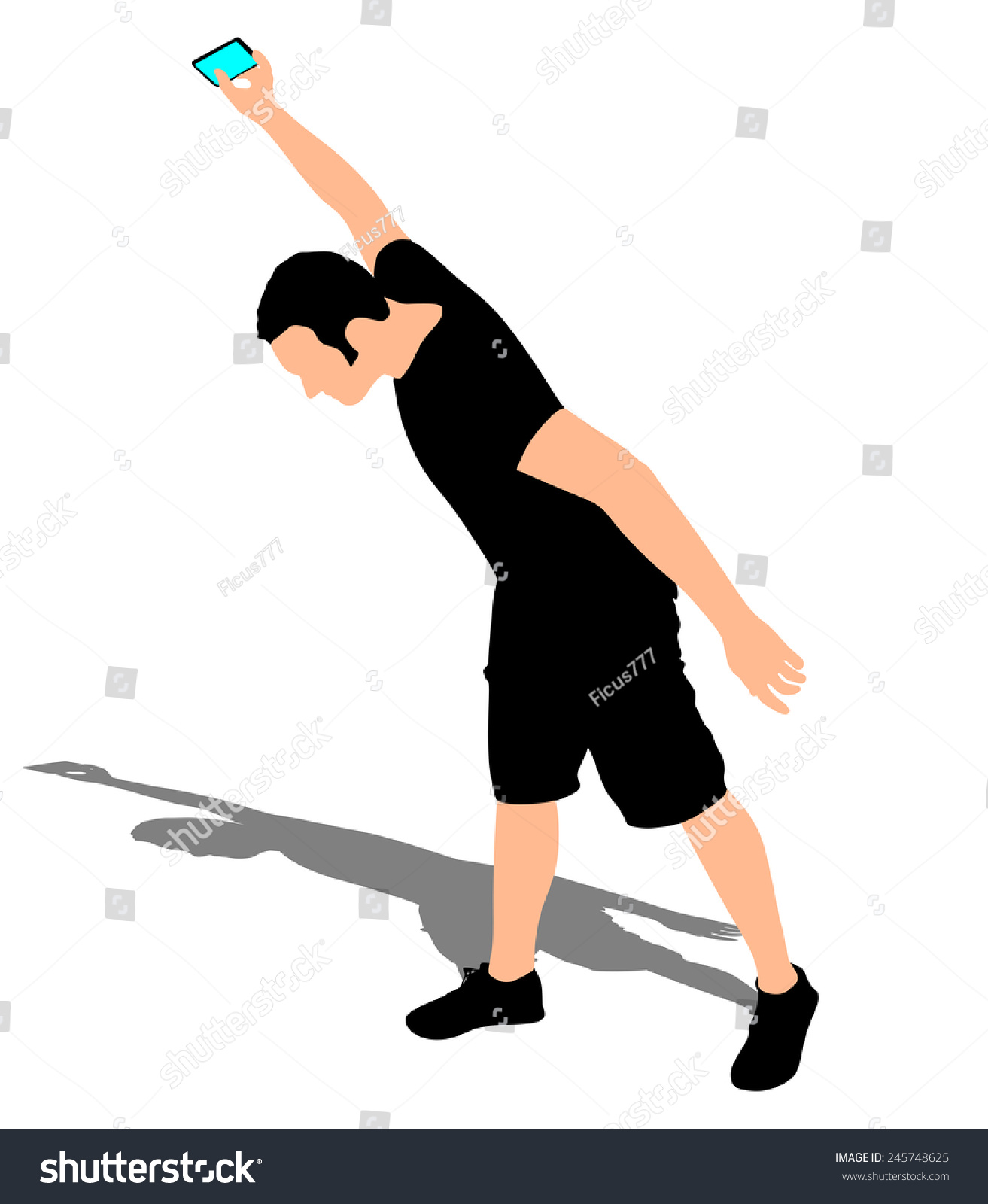 Angry Man Throwing His Mobile Phone: vector de stock (libre de regalías ...