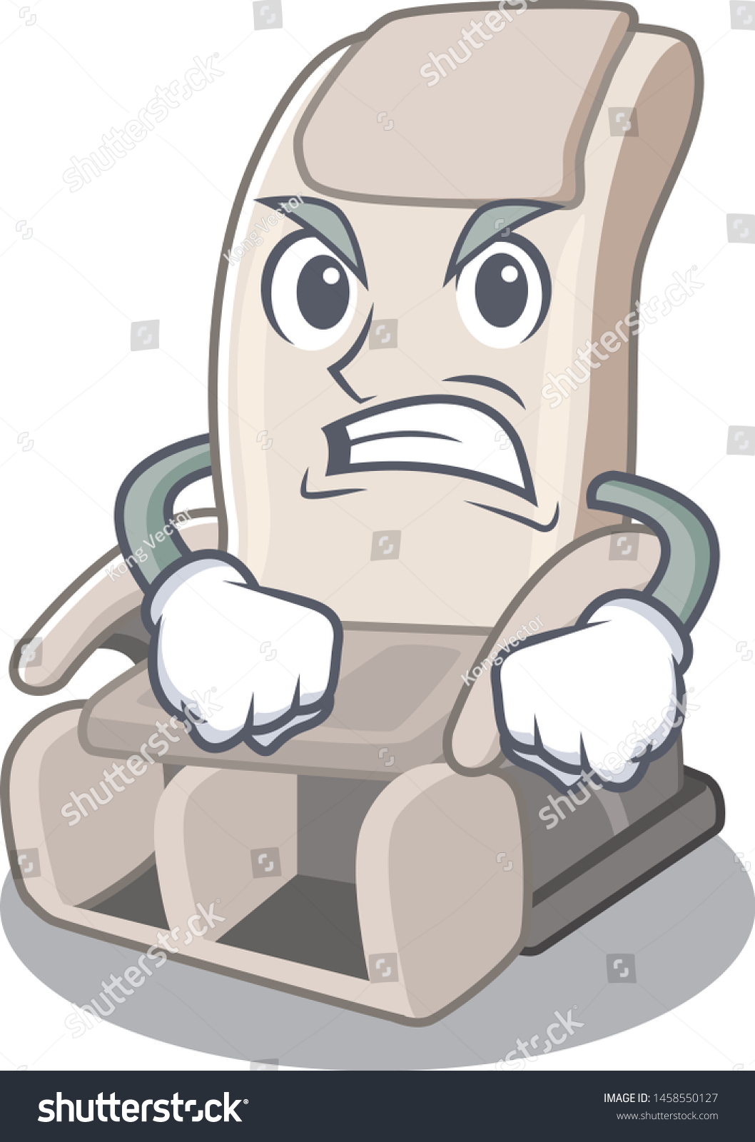 Angry Massage Chair Middle Room Cartoon Stock Vector Royalty Free 1458550127