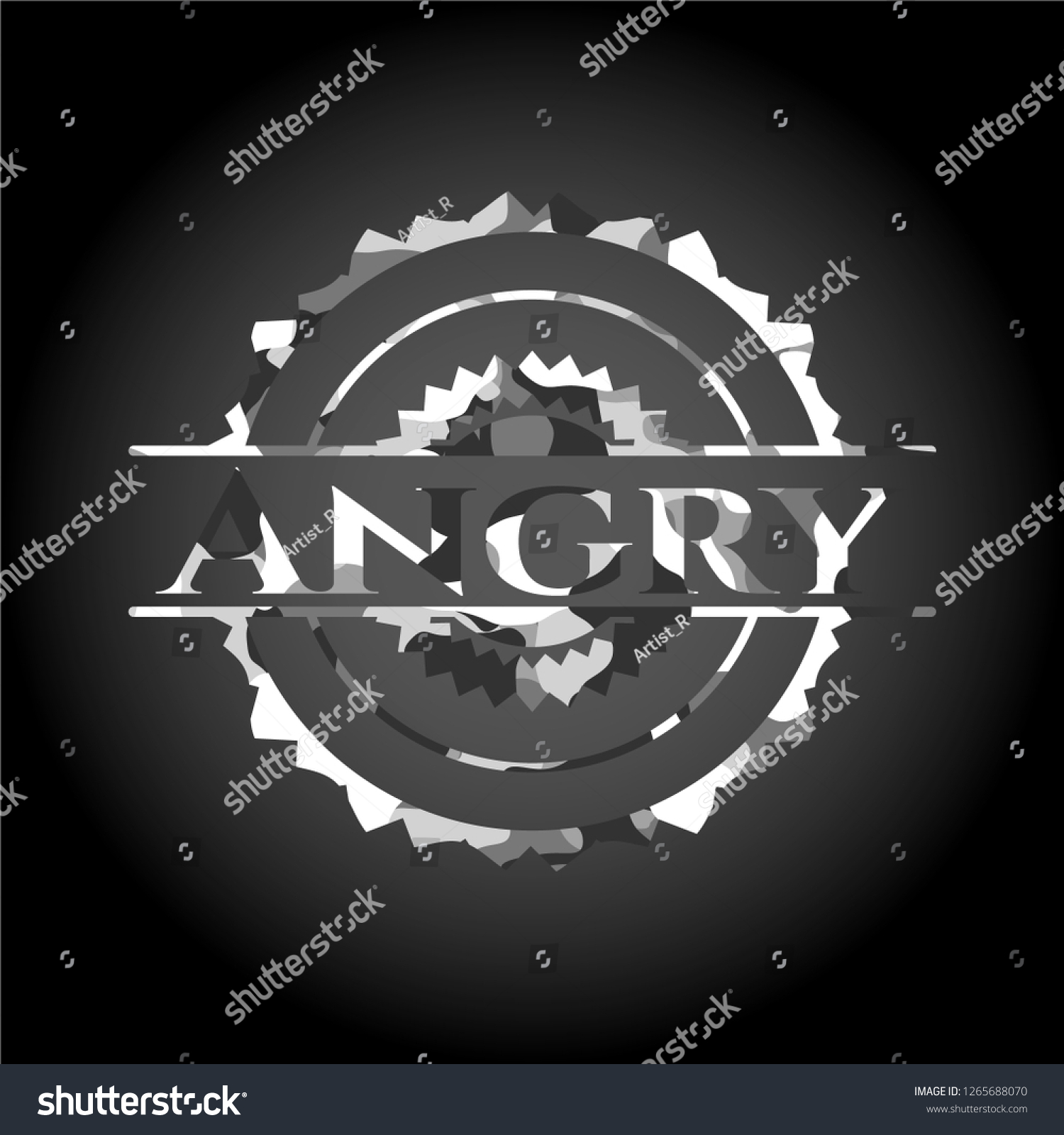 Angry On Grey Camo Texture Stock Vector (Royalty Free) 1265688070 ...