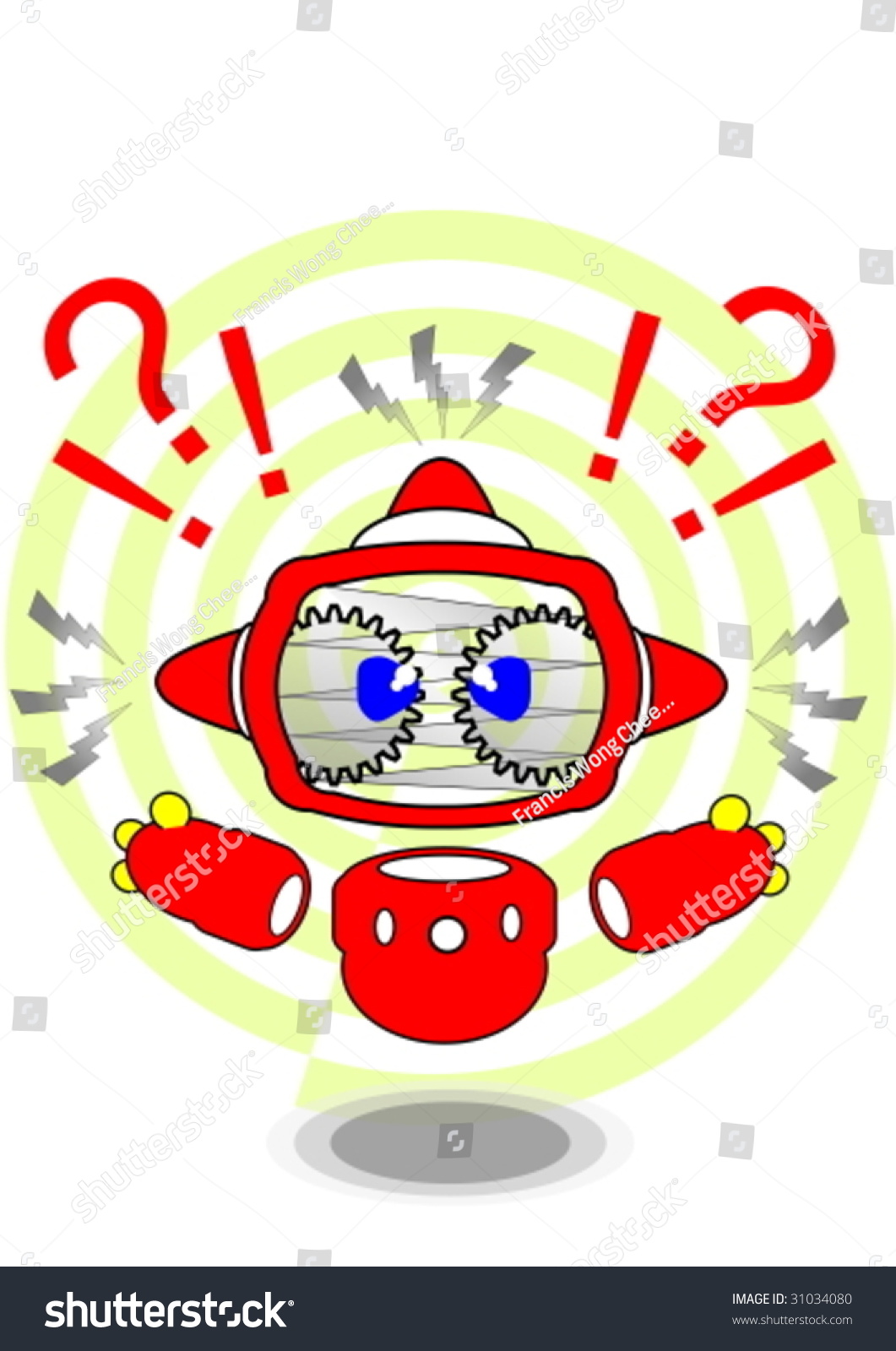 Angry Question Robot Illustration Eps Vector Stock Vector (Royalty Free ...