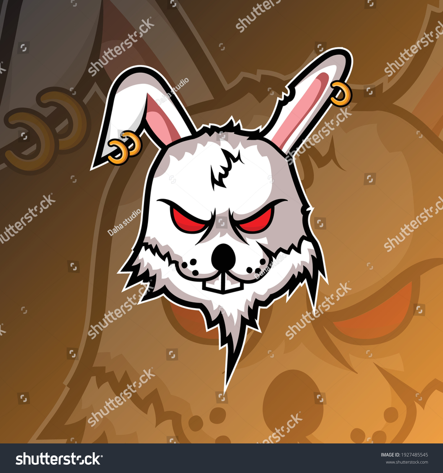 Angry Rabbit Esport Gaming Vector Stock Vector (Royalty Free ...