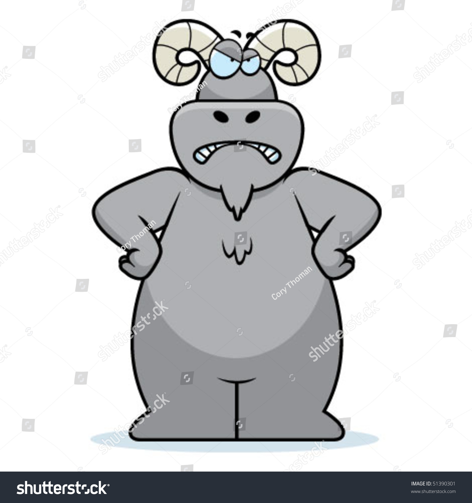 Angry Ram Stock Vector (Royalty Free) 51390301 | Shutterstock