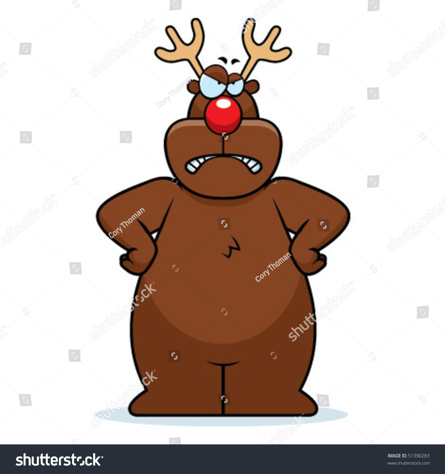 Angry Reindeer Stock Vector 51390283 - Shutterstock