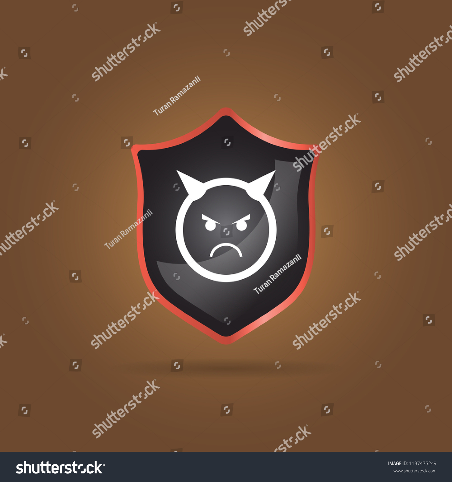 Angry Smile Icon Stock Vector (Royalty Free) 1197475249