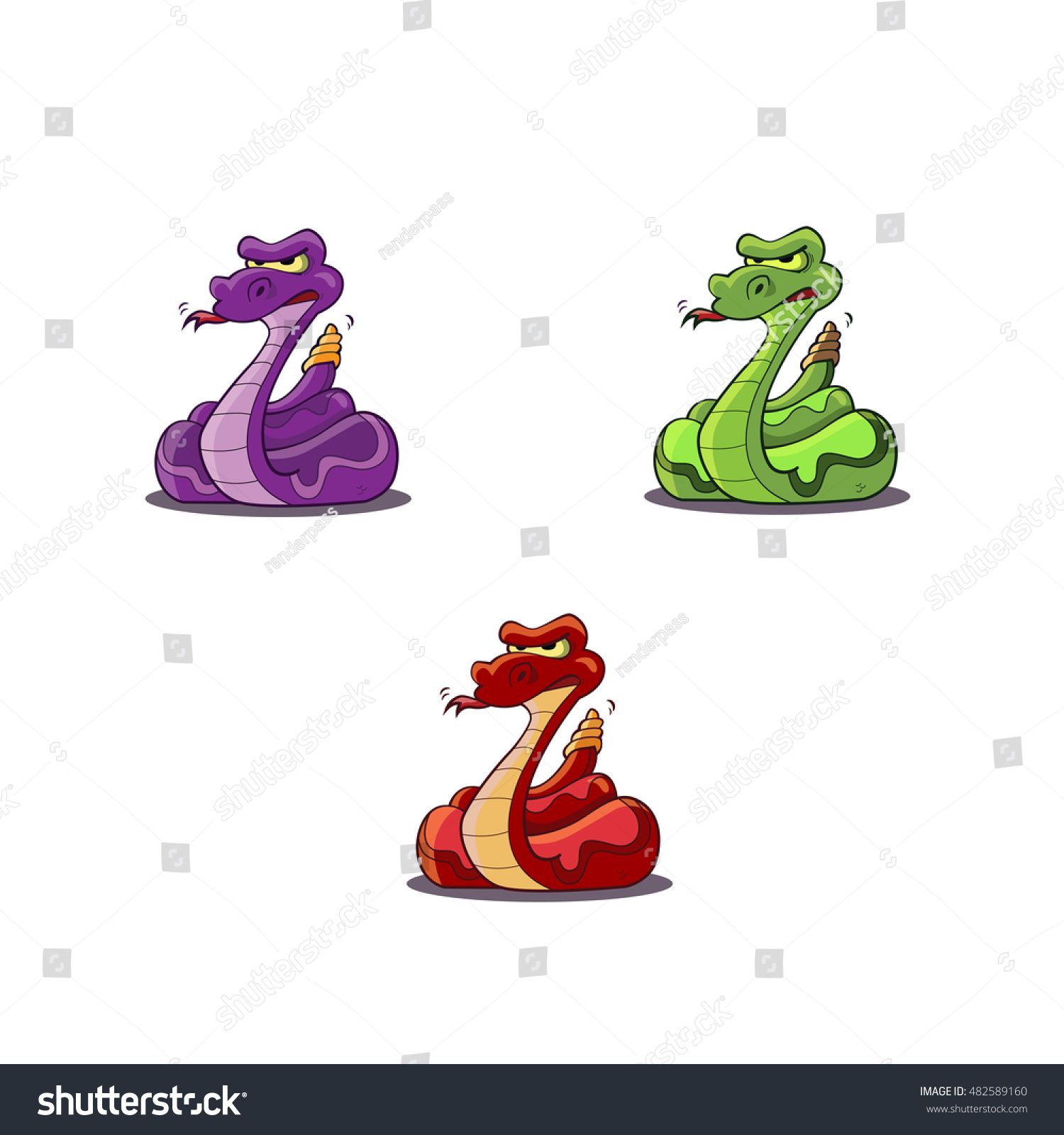 Angry Snake Stock Vector 482589160 : Shutterstock