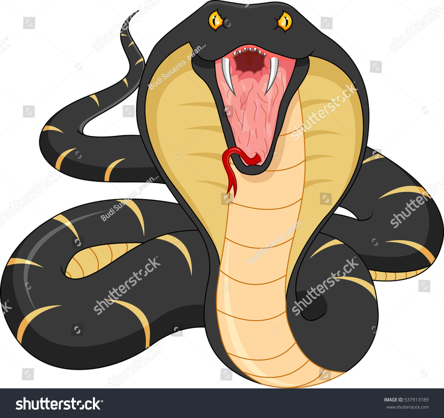 Angry Snake Cartoon Stock Vector (Royalty Free) 537913189