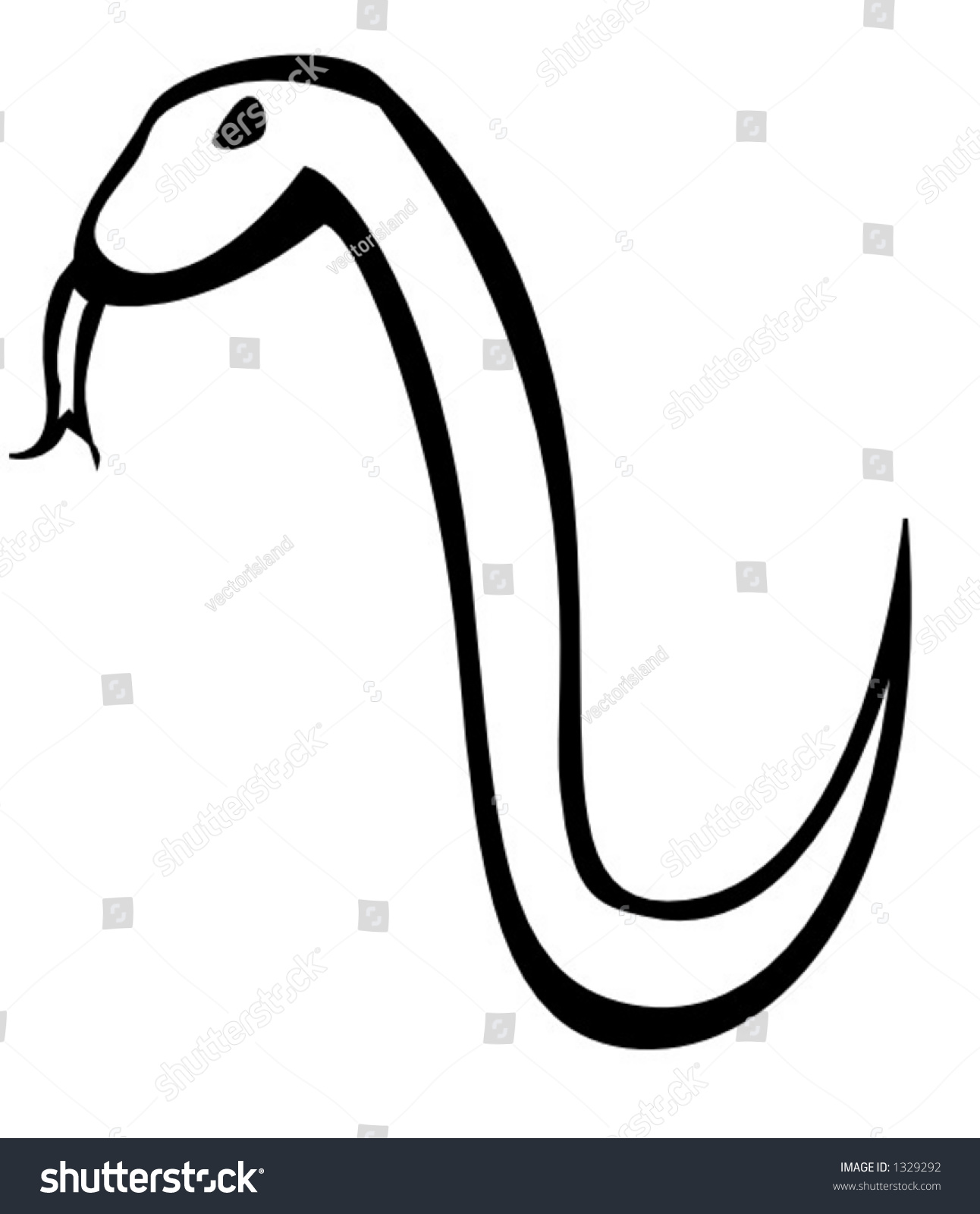 Angry Snake Standing Stock Vector (Royalty Free) 1329292 | Shutterstock