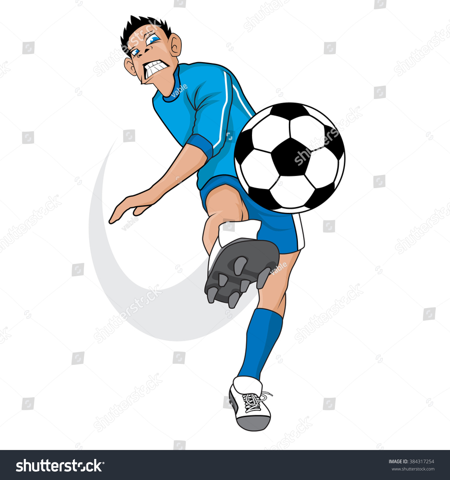 Angry Soccer Player Stock Vector (Royalty Free) 384317254 | Shutterstock