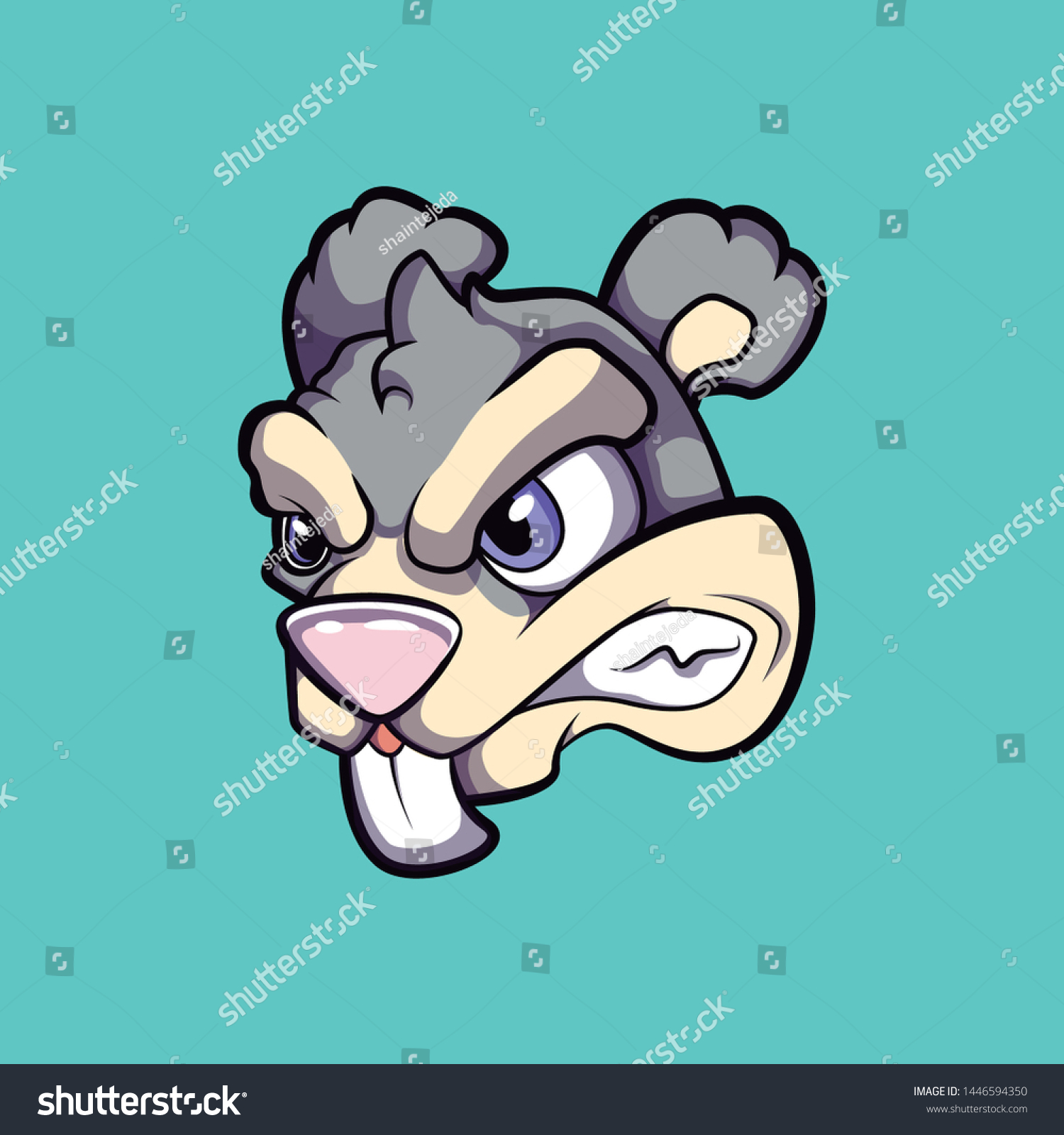 Angry Squirrel Vector Illustration Stickers Stock Vector (Royalty Free ...