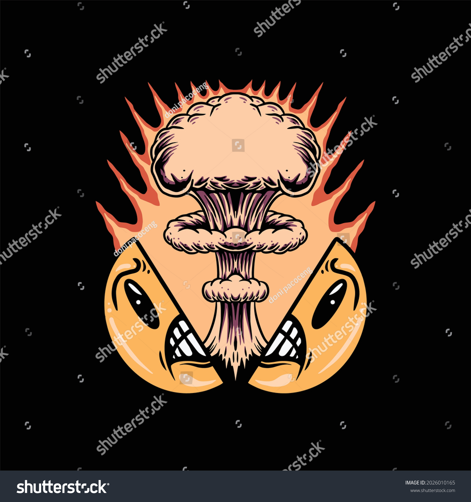 Angry Tattoo Illustration Vector Design Stock Vector (Royalty Free ...