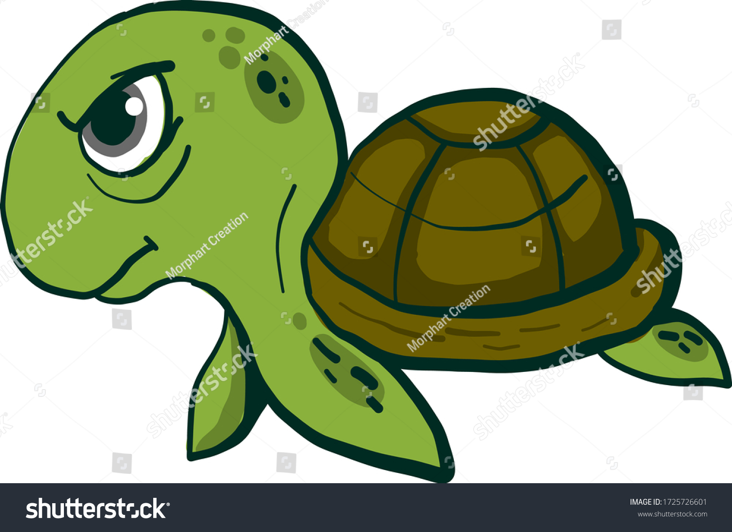 Angry Turtle Illustration Vector On White Stock Vector (Royalty Free ...