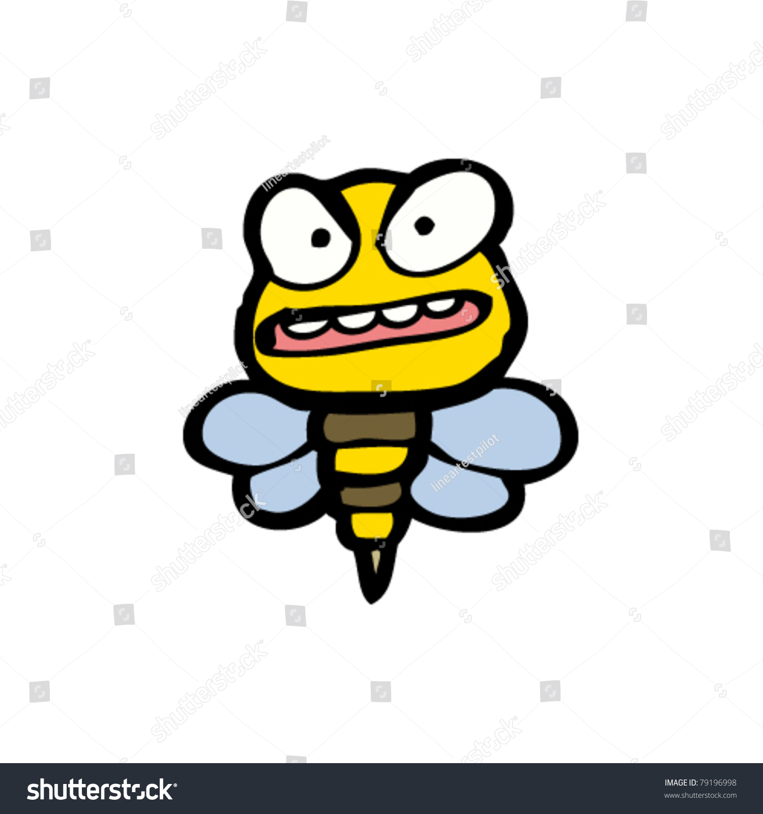 Angry Wasp Cartoon Stock Vector (Royalty Free) 79196998 | Shutterstock