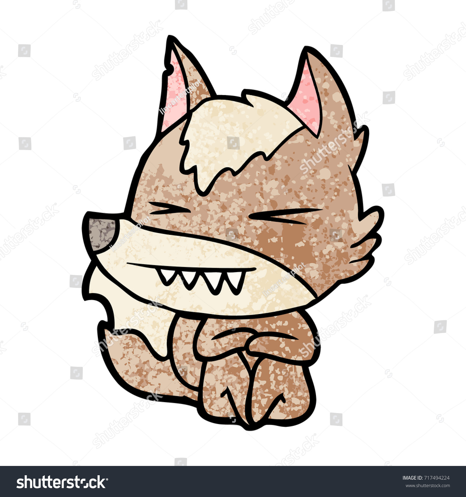 Angry Wolf Cartoon Stock Vector (Royalty Free) 717494224 | Shutterstock