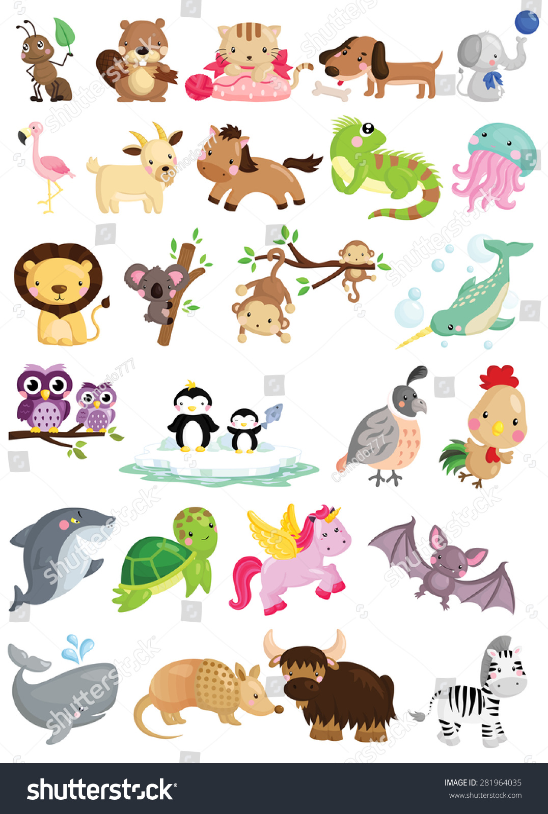 Animal Alphabet Vector