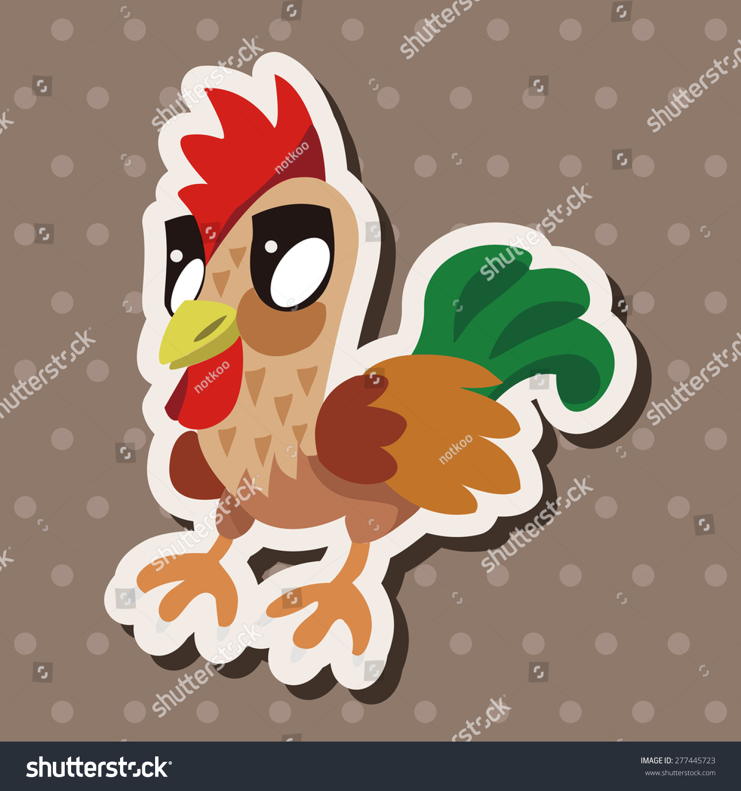 Animal Cock Cartoon Theme Elements Stock Vector (Royalty Free ...