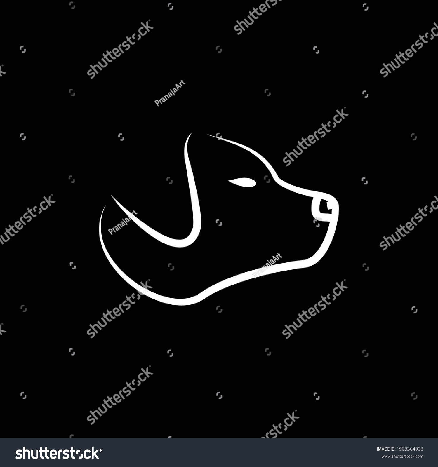Animal Dog Logo Design Vector Stock Vector (Royalty Free) 1908364093 ...