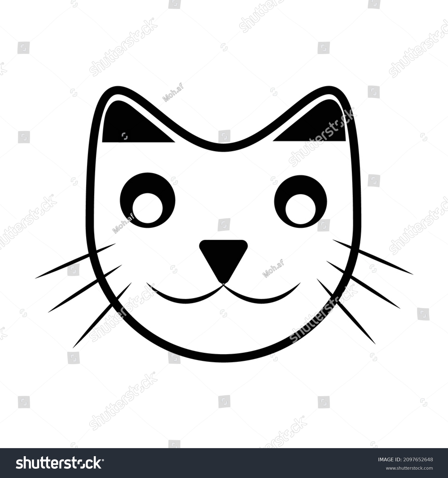 Animal Face Logo Vector Art Stock Vector (Royalty Free) 2097652648 ...