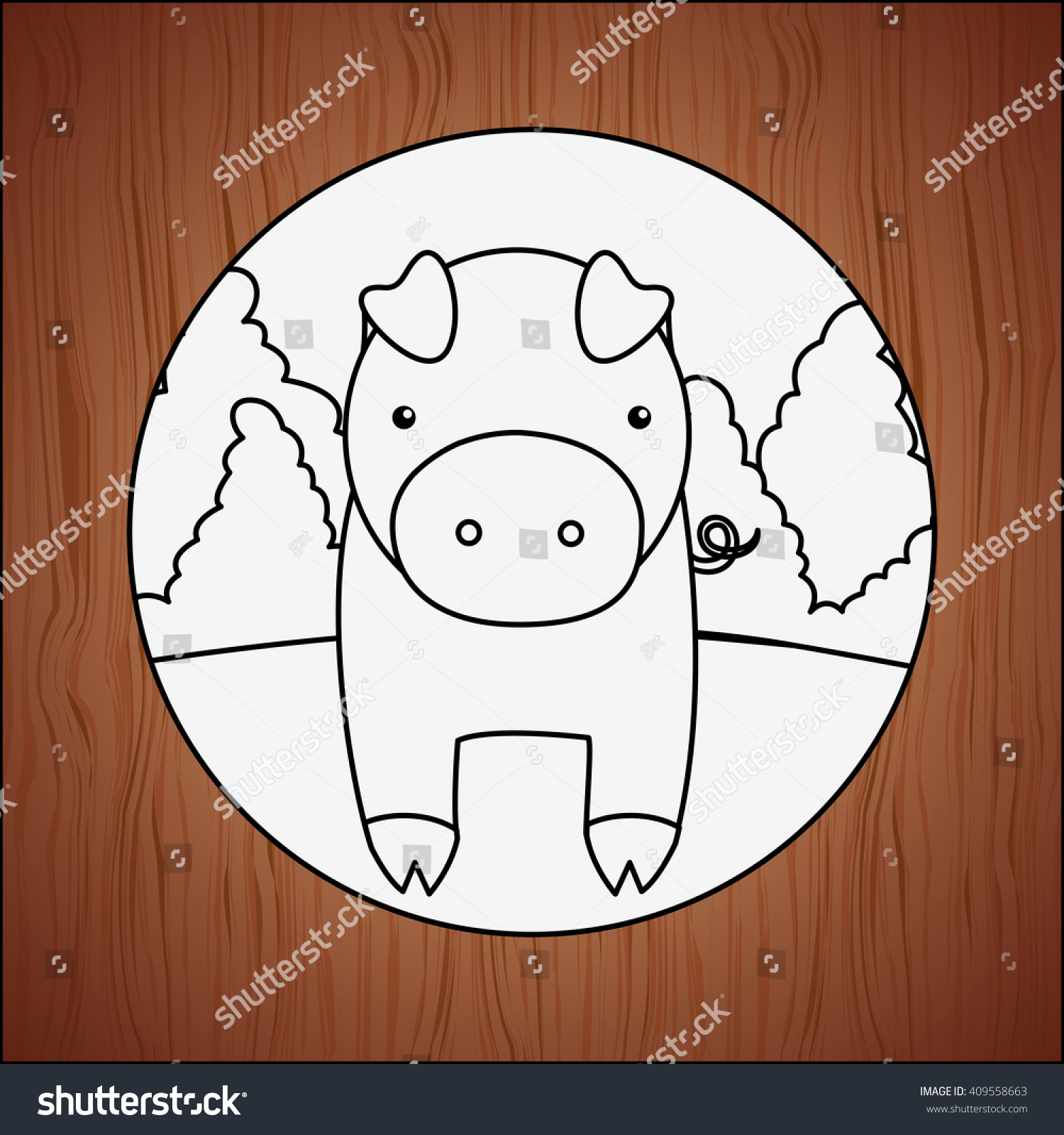 Animal Farm Design Stock Vector (Royalty Free) 409558663