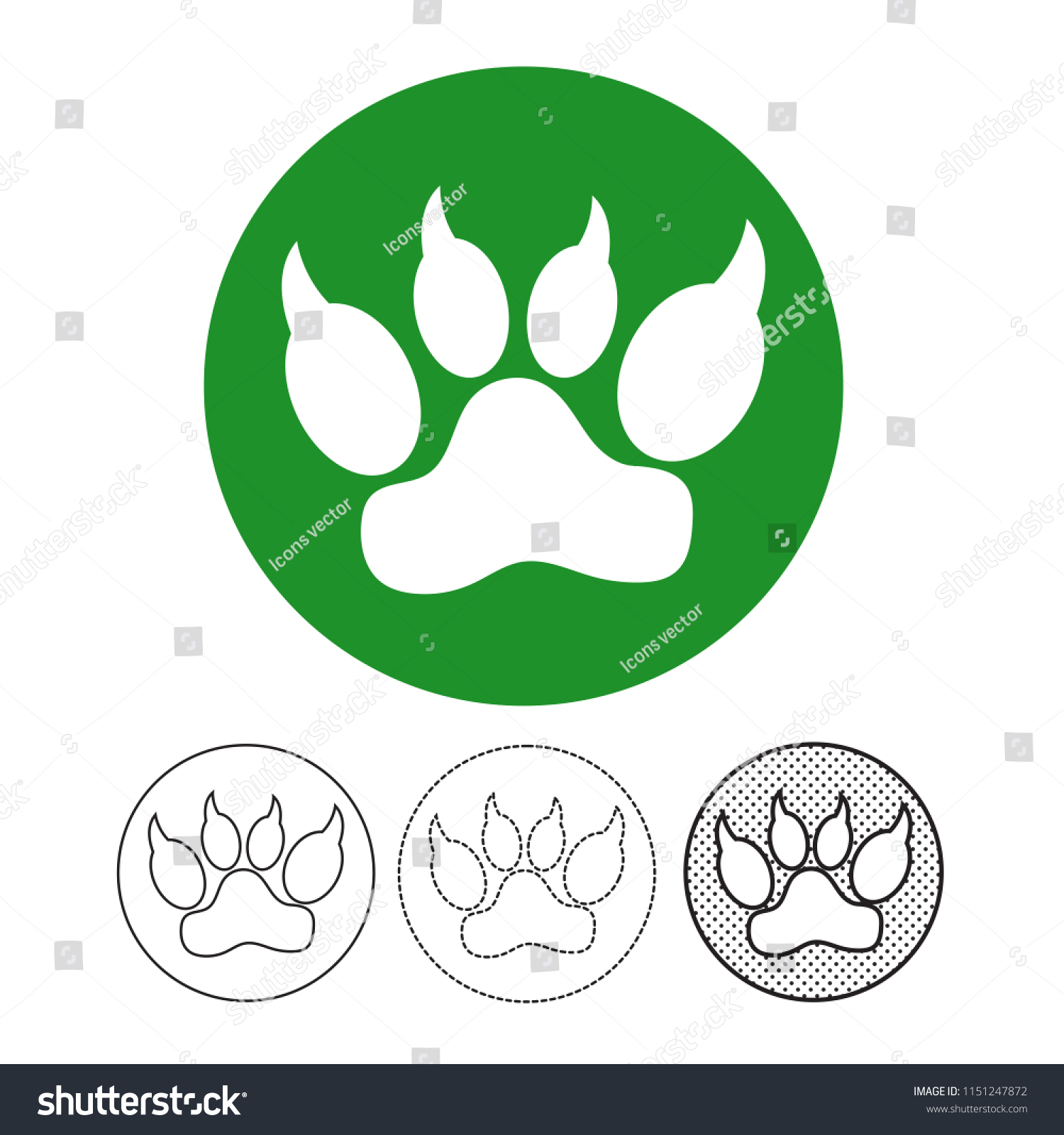 Animal Footprint Icon Vector: เวกเตอร์สต็อก (ปลอดค่าลิขสิทธิ์ ...