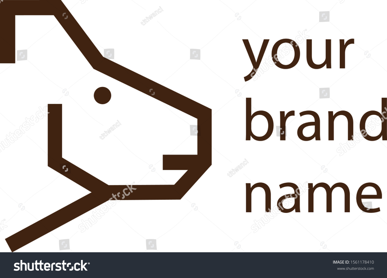 Animal Head Logo Vector Design Stock Vector (Royalty Free) 1561178410