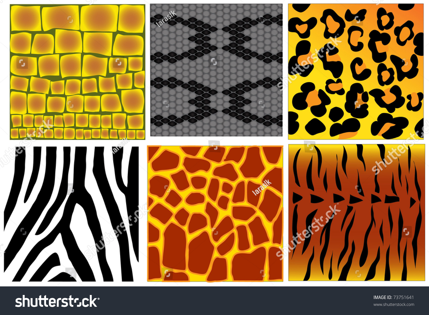 Animal Skin Textures: vector de stock (libre de regalías) 73751641 ...