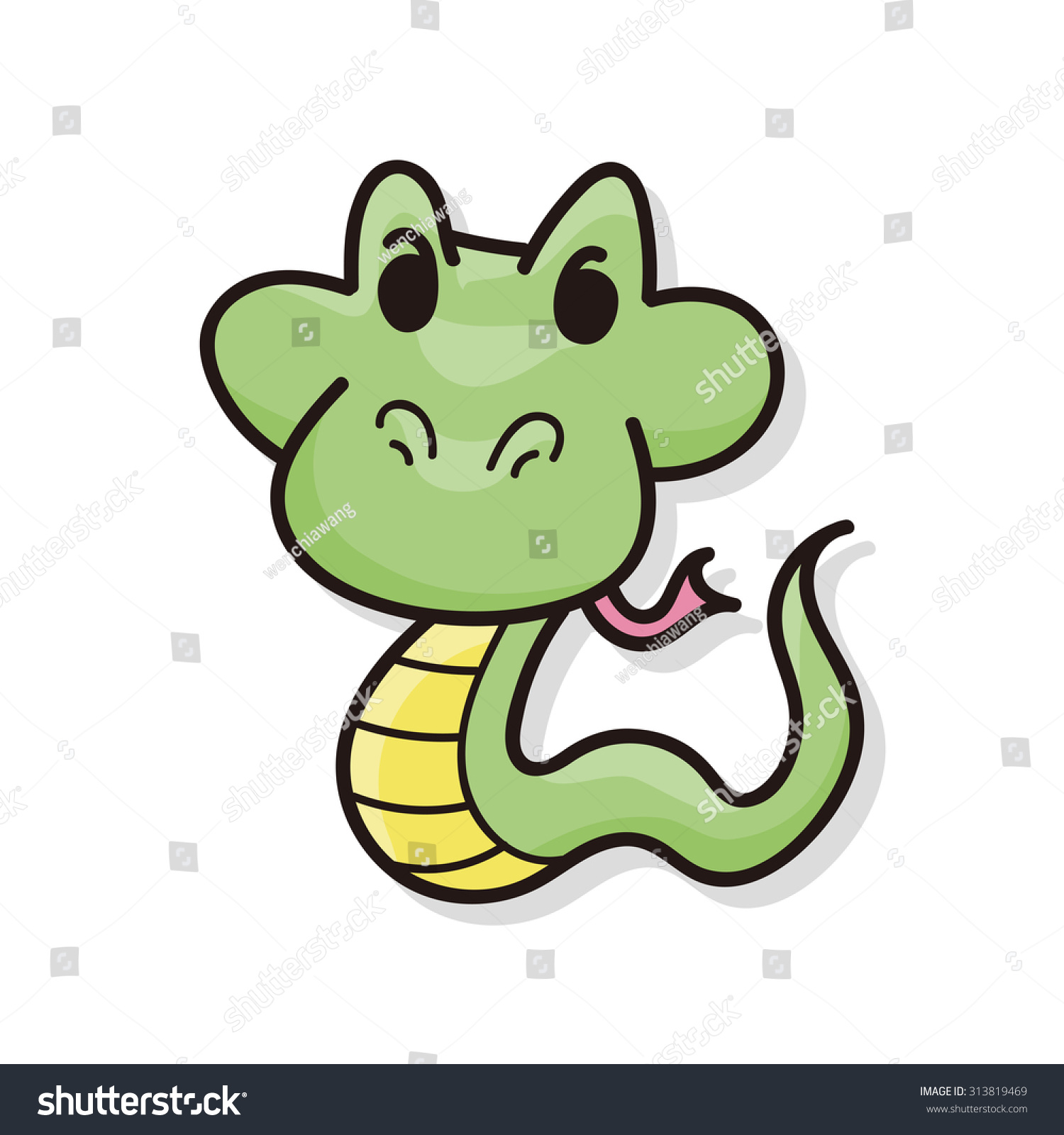 Animal Snake Doodle Stock Vector (Royalty Free) 313819469 | Shutterstock