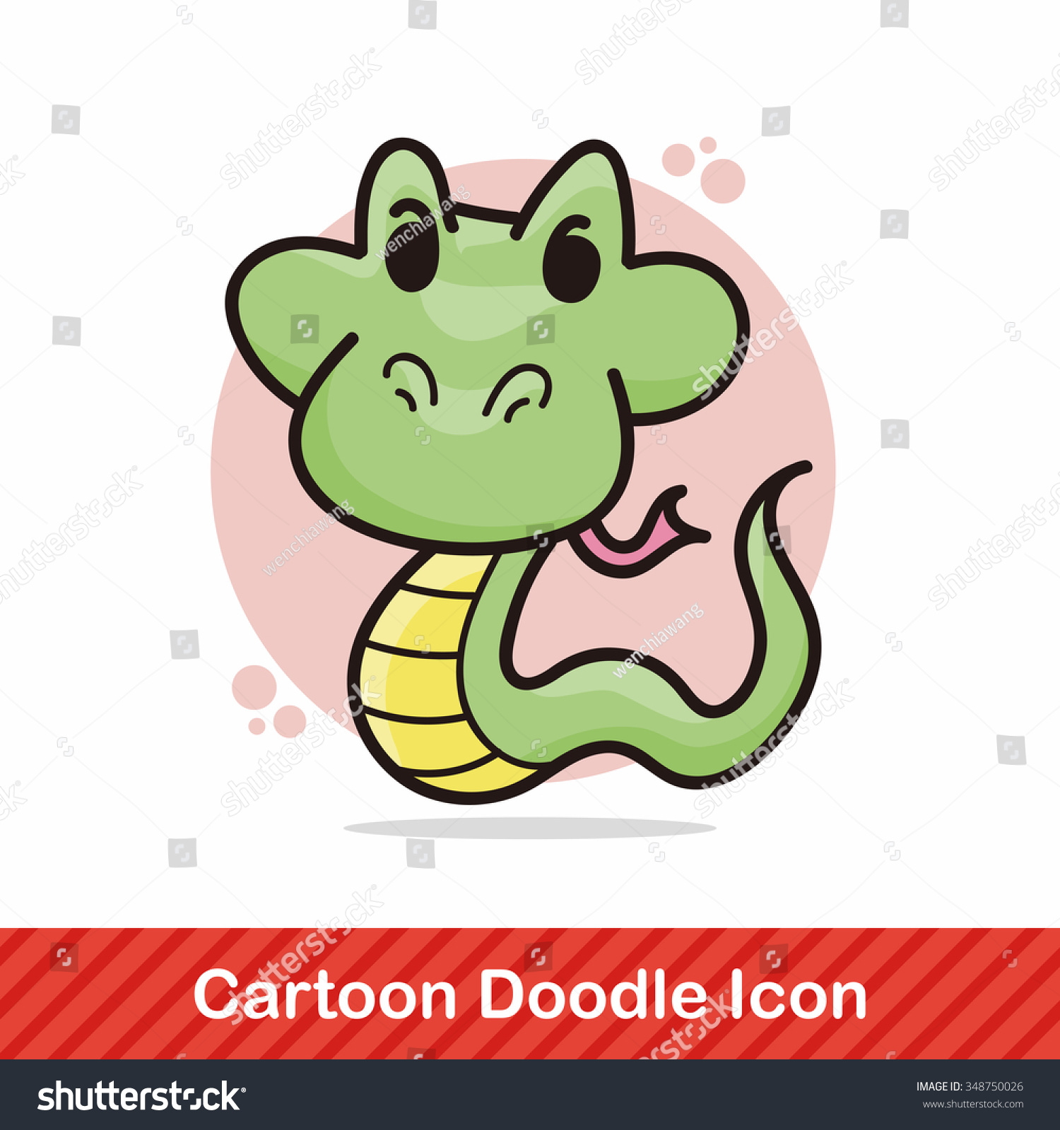 Animal Snake Doodle Stock Vector (Royalty Free) 348750026