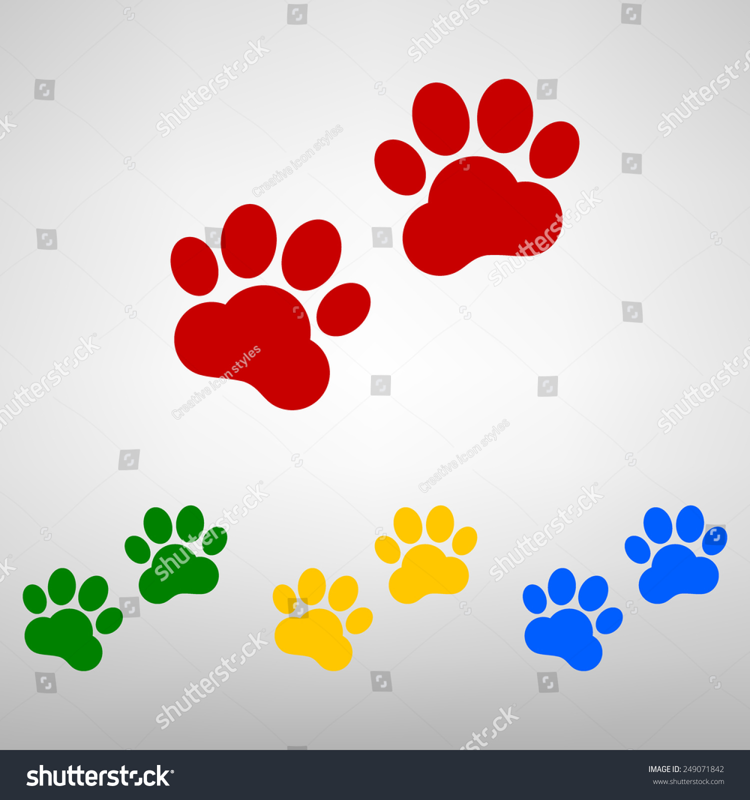 Animal Tracks Vector Illustration Stock Vector (Royalty Free) 249071842 ...