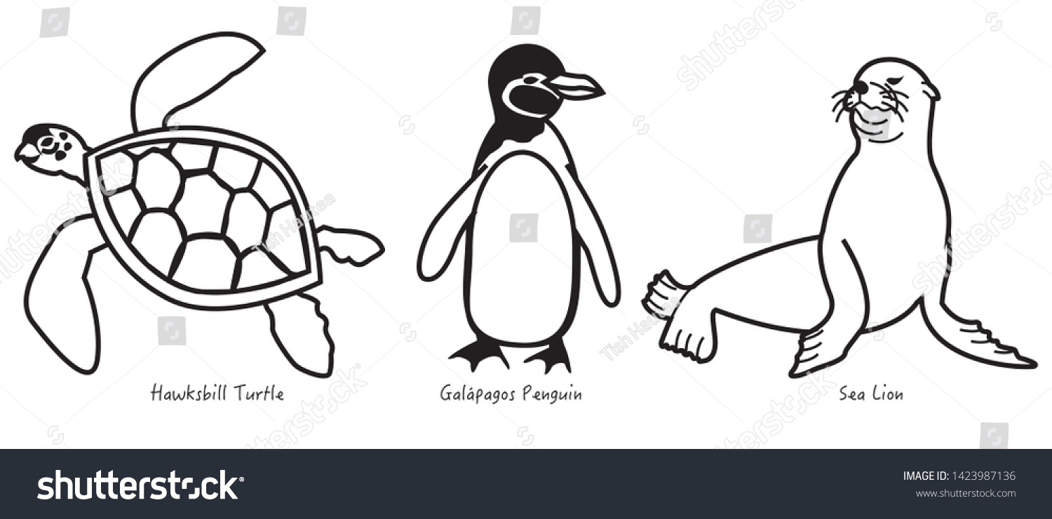 Animals Endangered Species Vector Illustrator Stock Vector (Royalty ...
