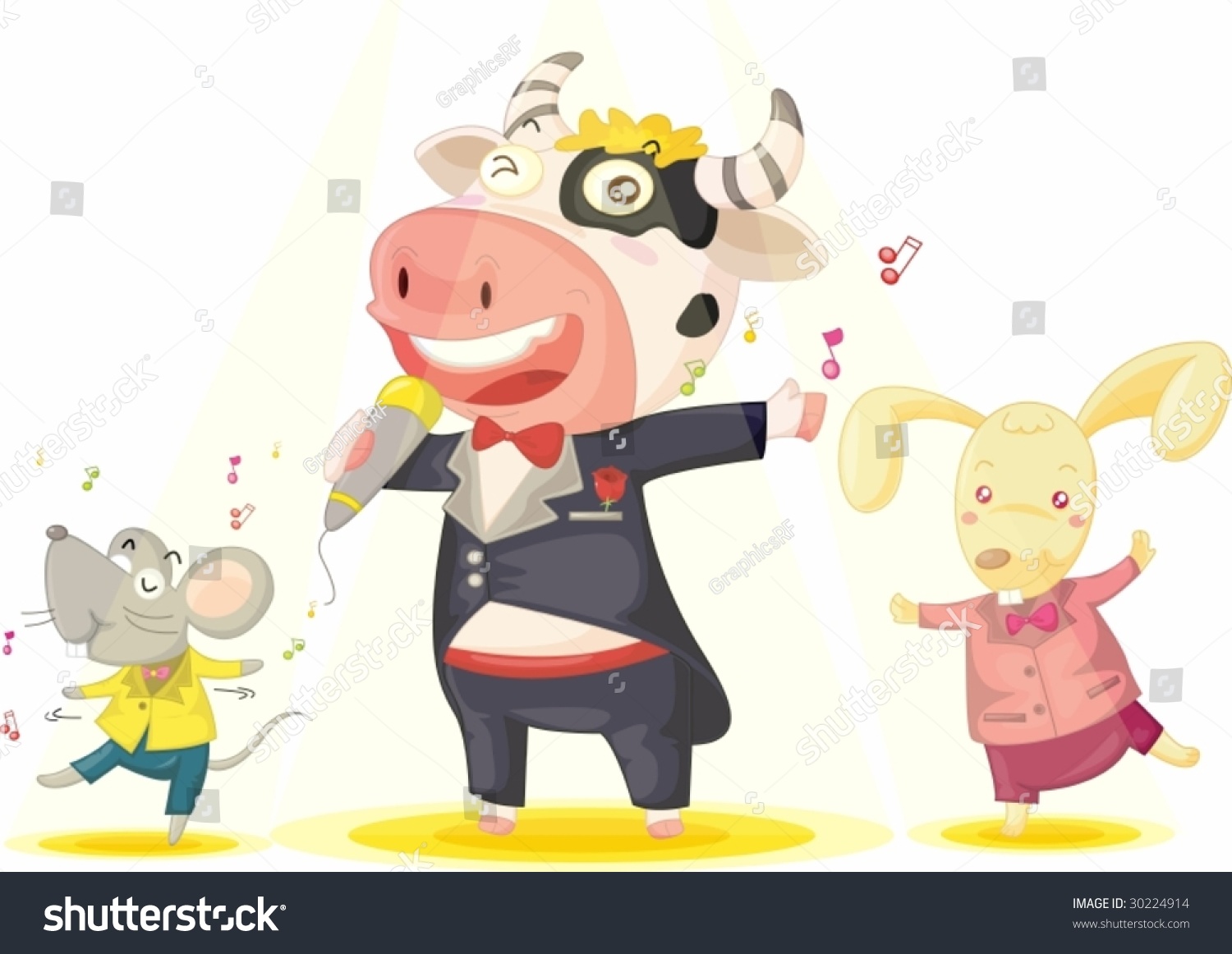 Animals Singing Together Illustration Stock Vector (Royalty Free) 30224914