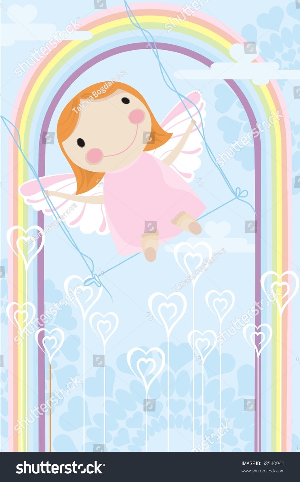 Animated Angel Clouds Stock Vector (Royalty Free) 68540941