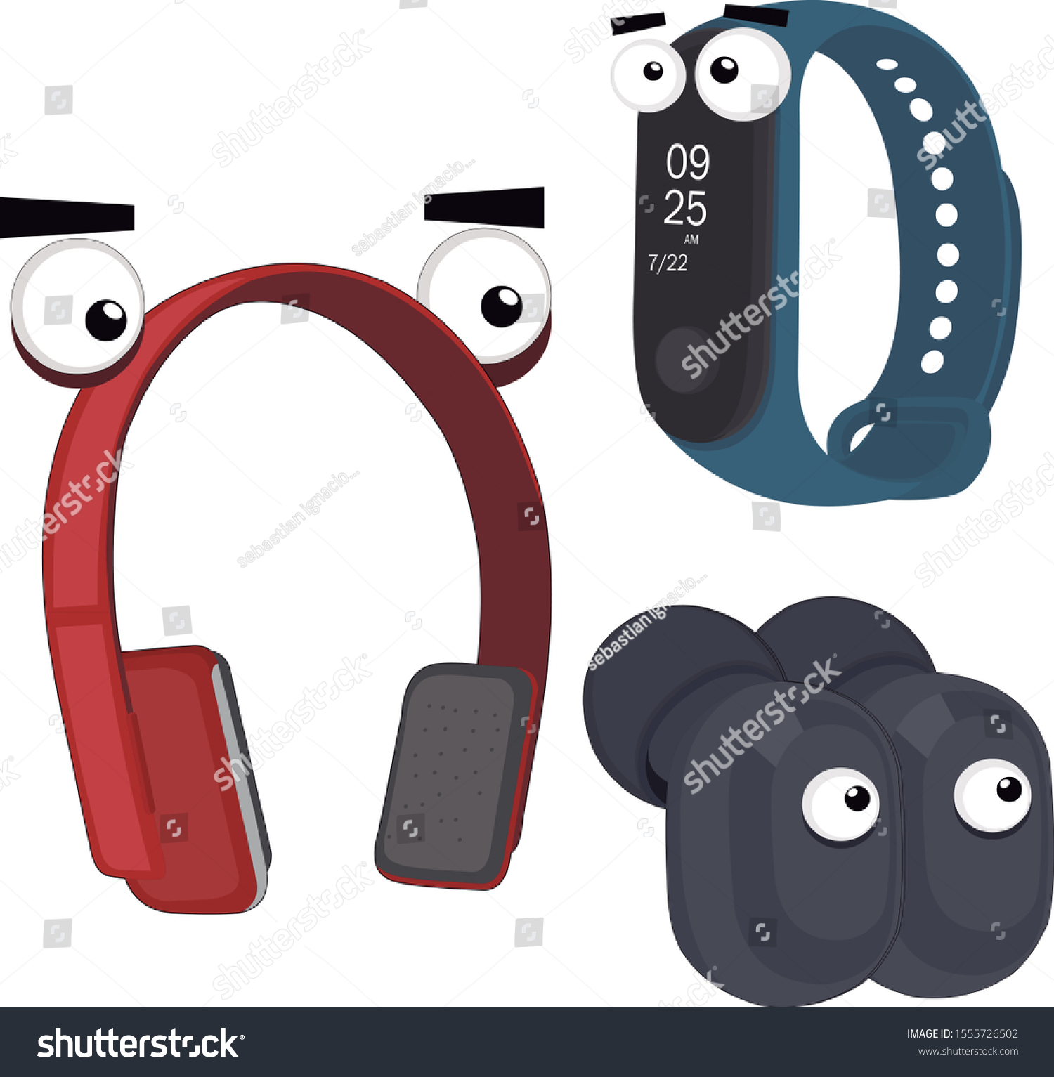 Animated Characters Electronic Elements Stock Vector (Royalty Free ...