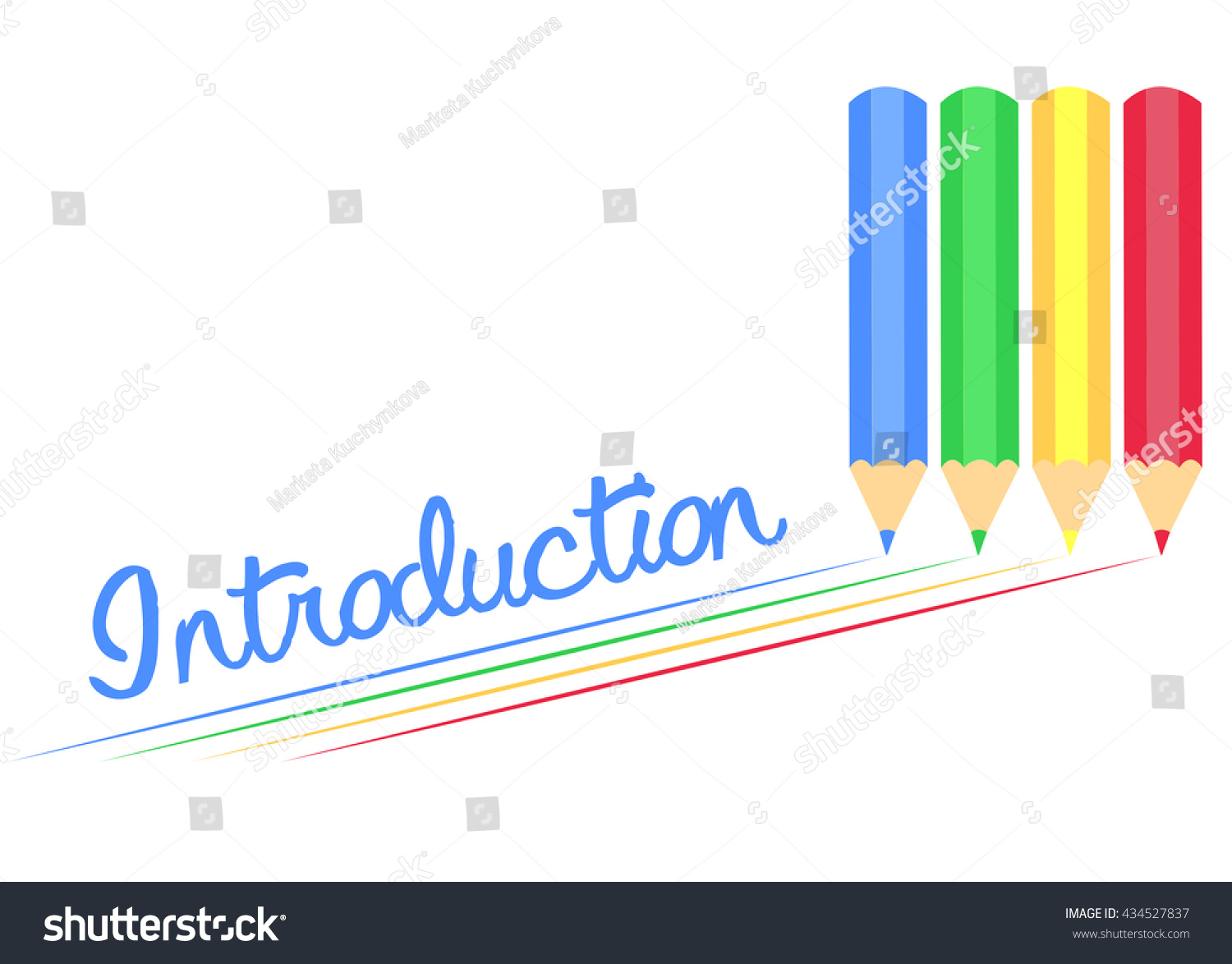 Animated Drawing Introduction Sign: vector de stock (libre de regalías ...