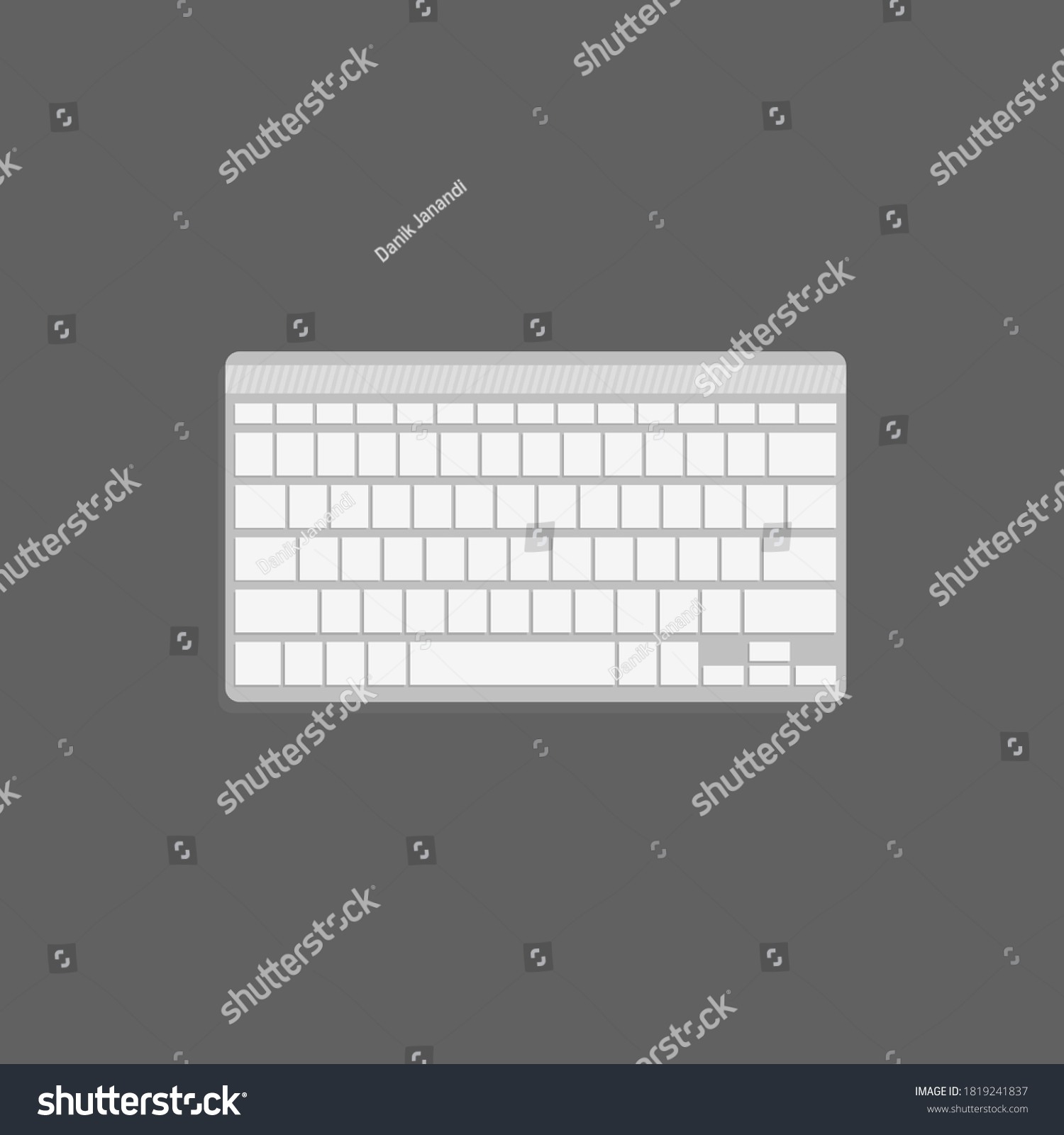 Animated White Keyboard Vector Icon Stock Vector (Royalty Free) 1819241837