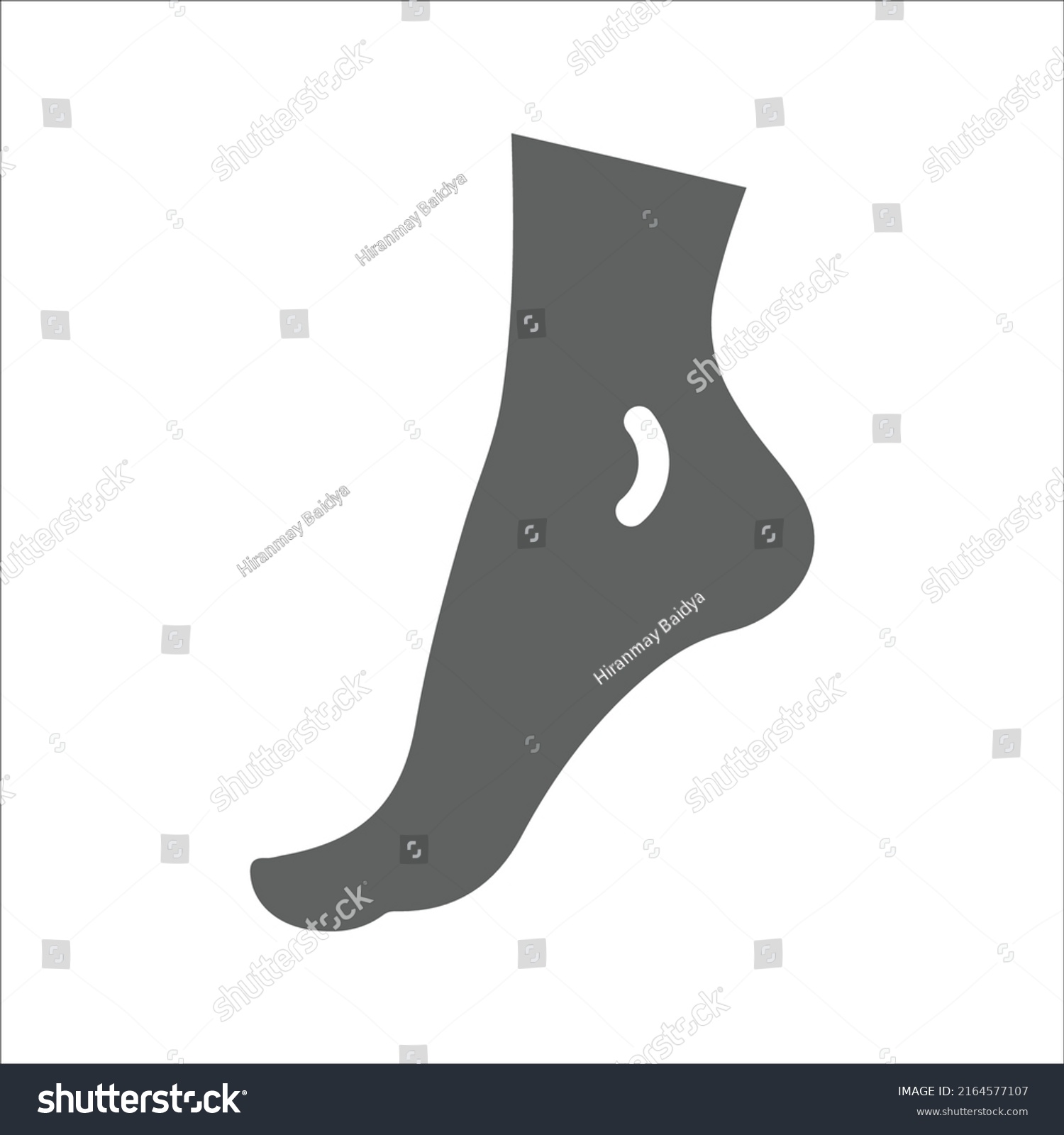 Ankle Foot Icon Gray Vector Graphics Stock Vector (Royalty Free ...