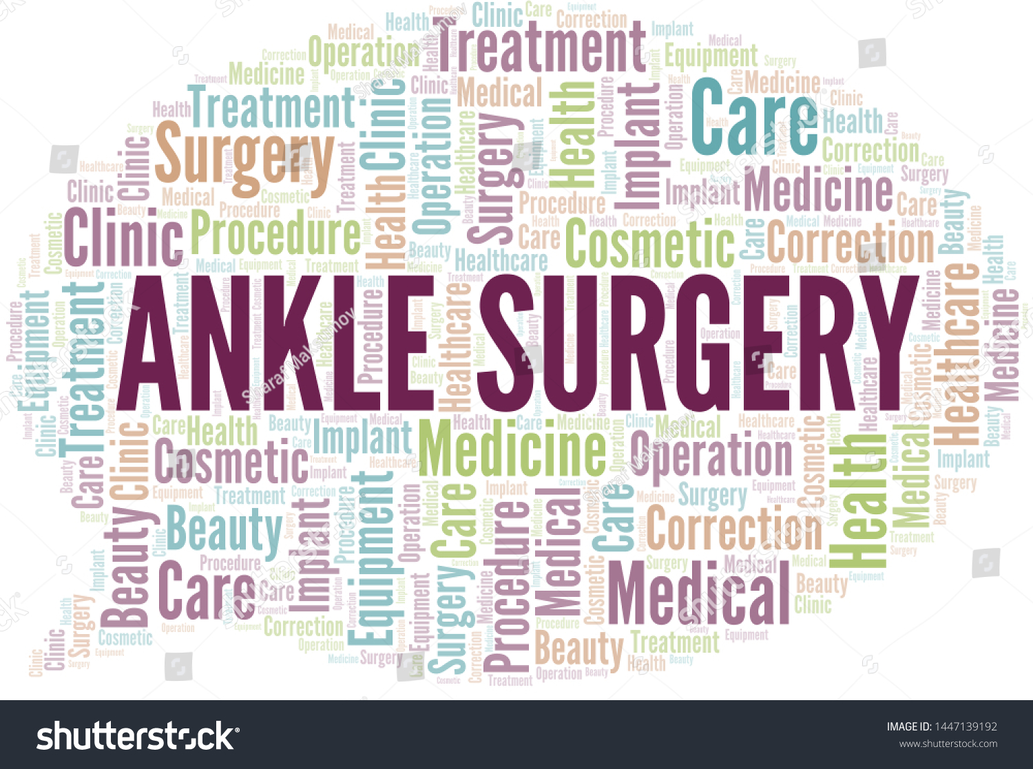Ankle Surgery Word Cloud Vector Made Stock Vector (Royalty Free ...