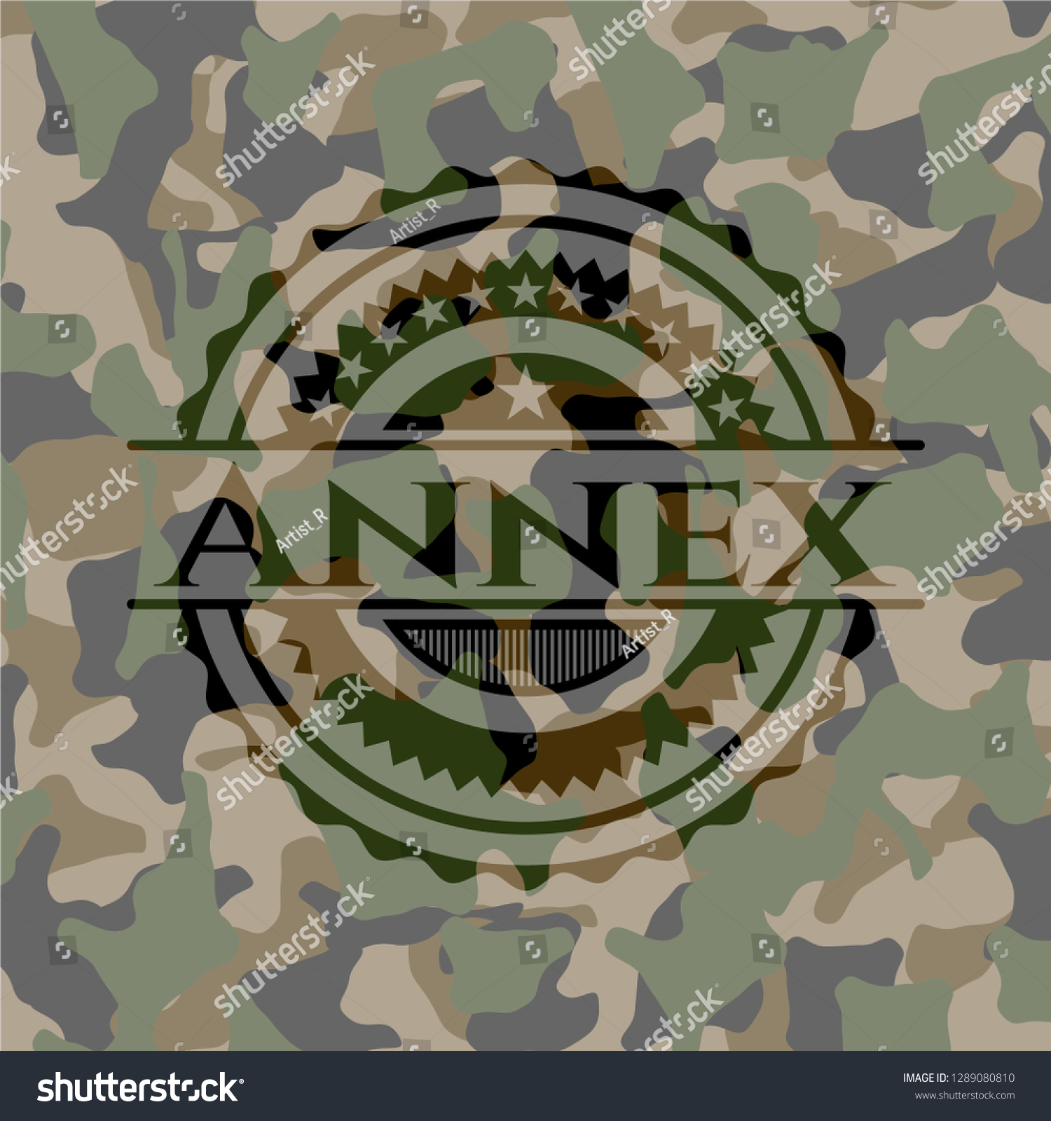 Annex On Camo Texture Stock Vector (Royalty Free) 1289080810