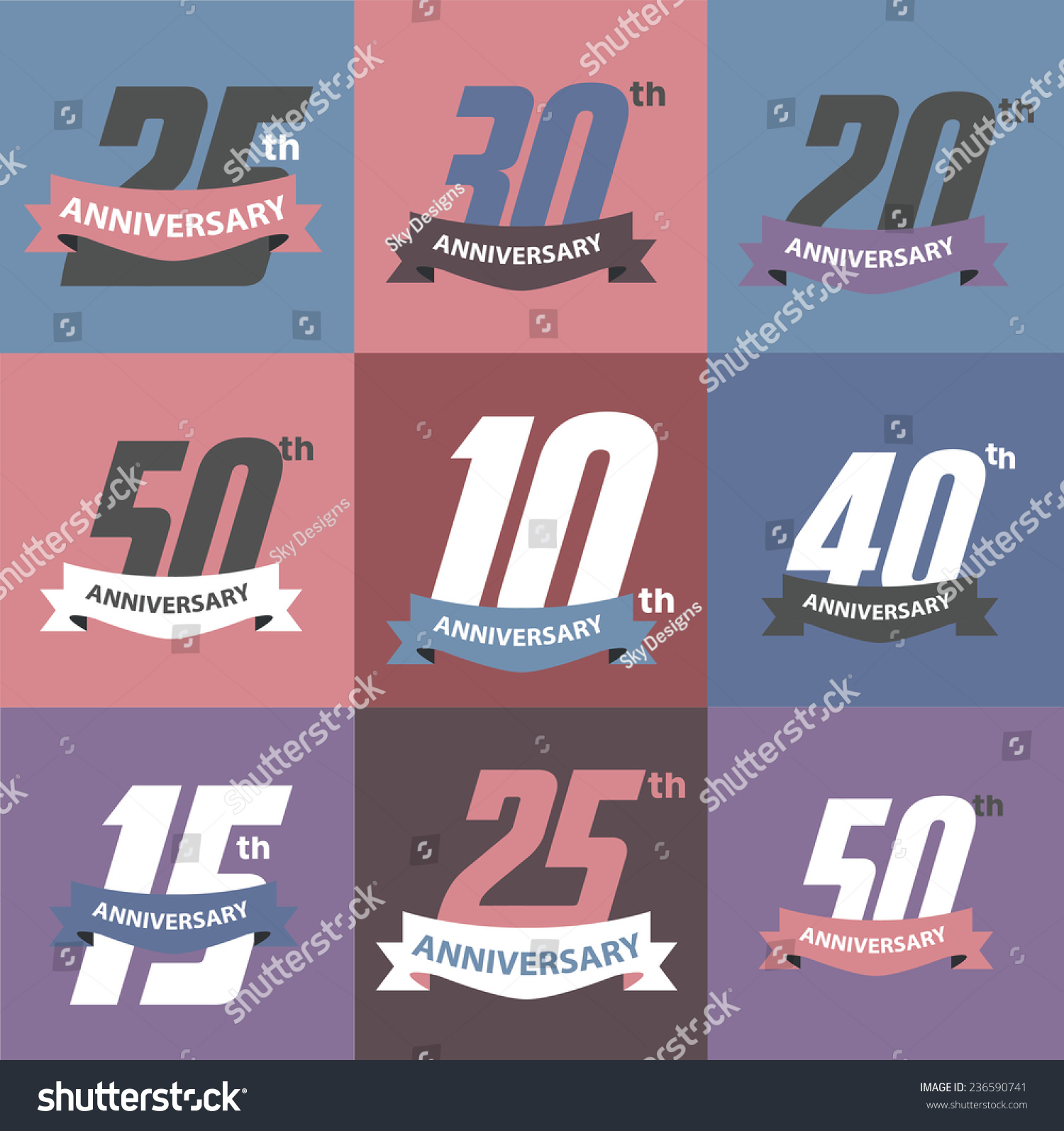 Anniversary Banner Stock Vector (Royalty Free) 236590741 | Shutterstock