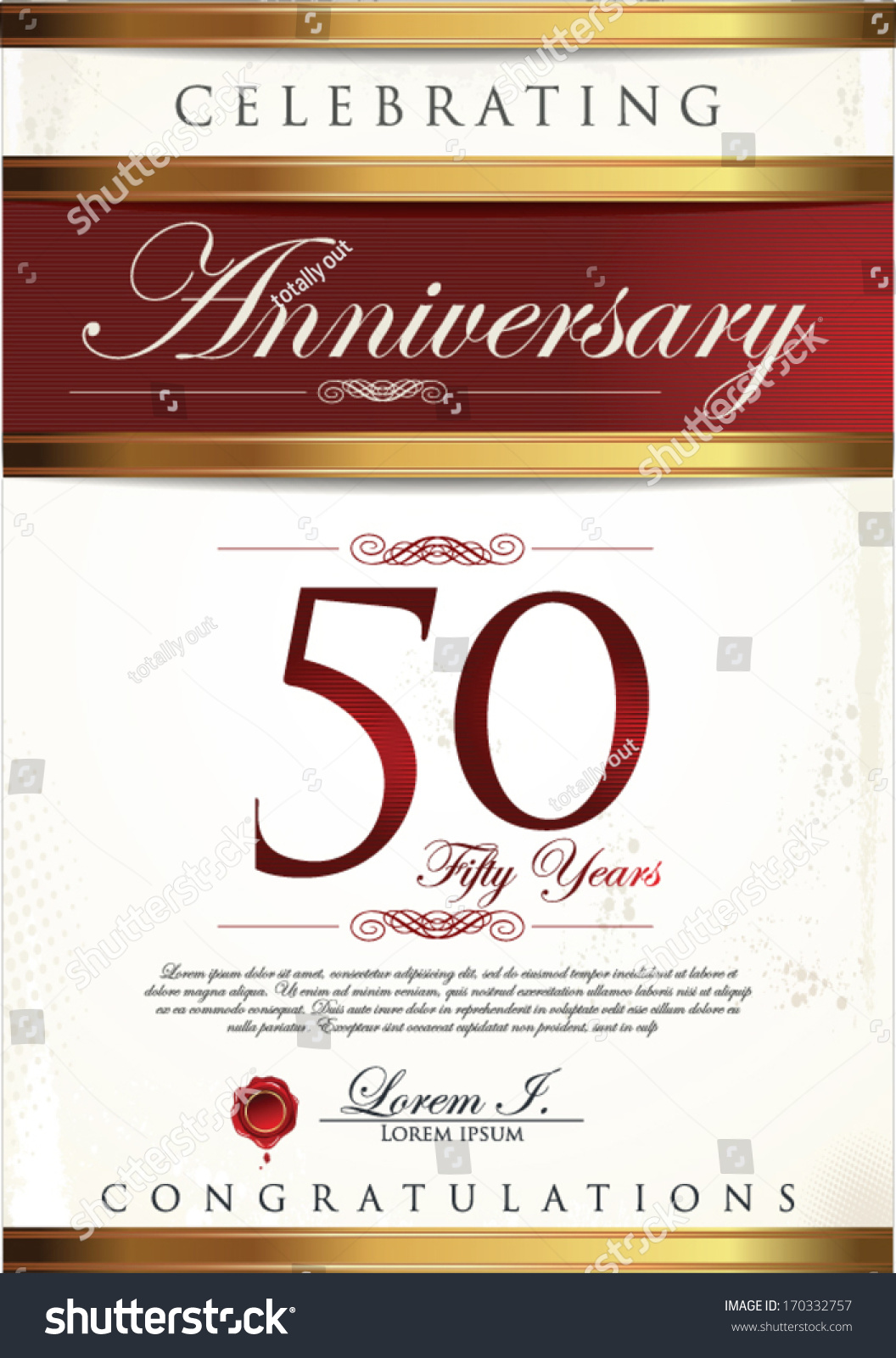 Anniversary Retro Background Stock Vector (Royalty Free) 170332757
