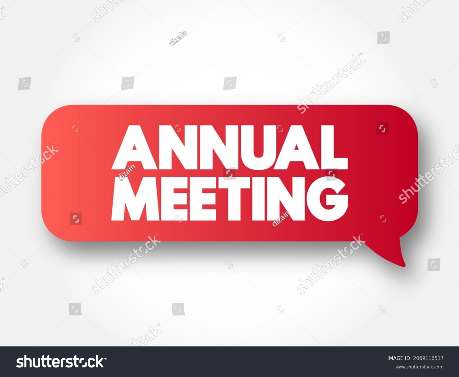 Annual Meeting Text Message Bubble Concept Stock Vector (Royalty Free ...