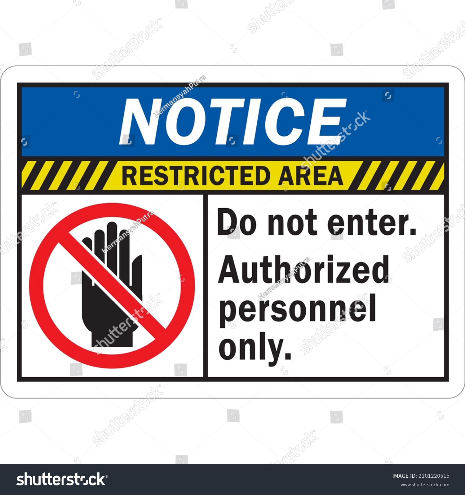 Ansi Notice Sign Restricted Area Do Stock Vector (Royalty Free) 2101220515 Ansi Notice Sign Restricted Area Do Stock Vector (Royalty Free) 2101220515