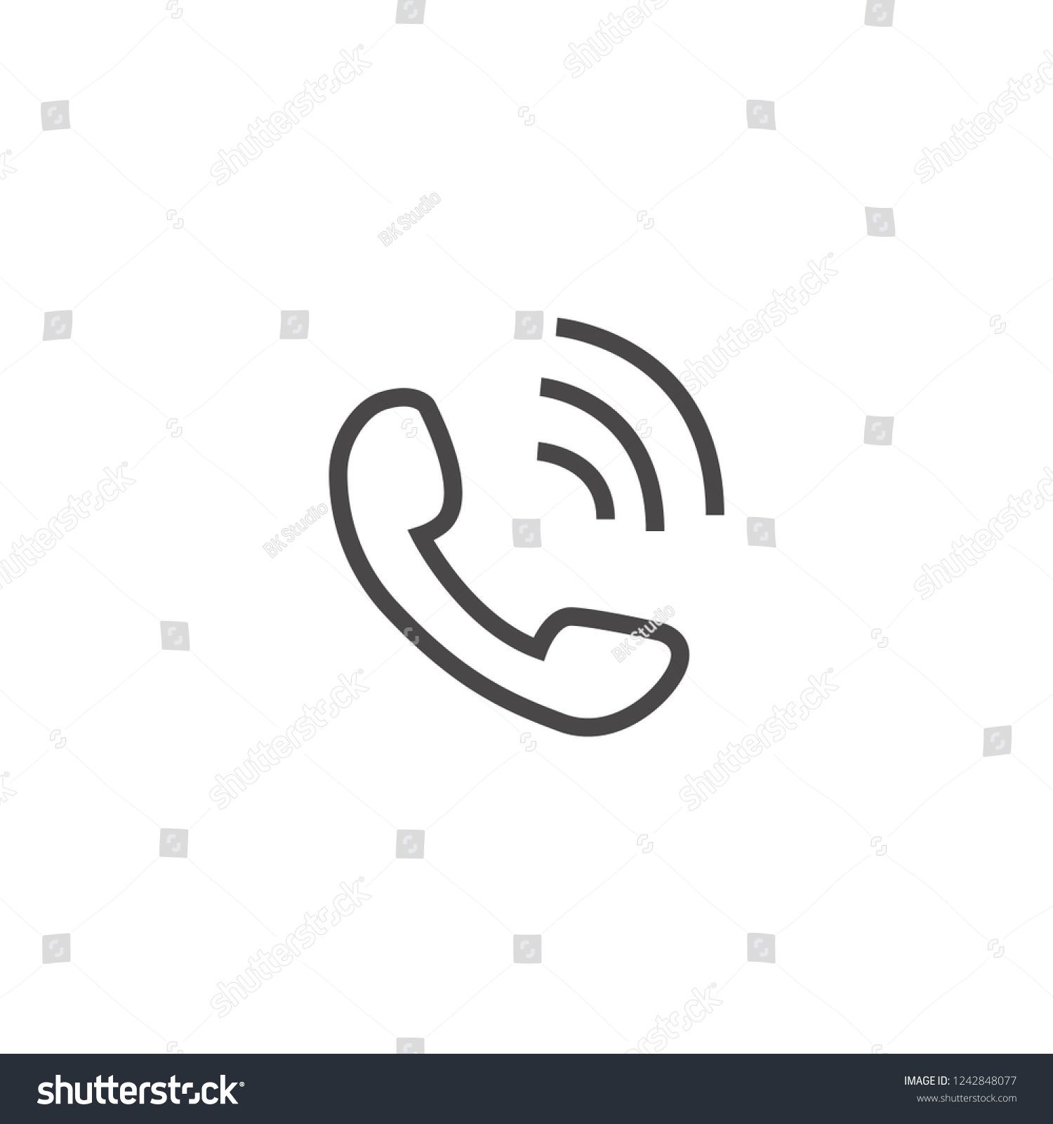 Answer Call Phone Icon Stock Vector (Royalty Free) 1242848077