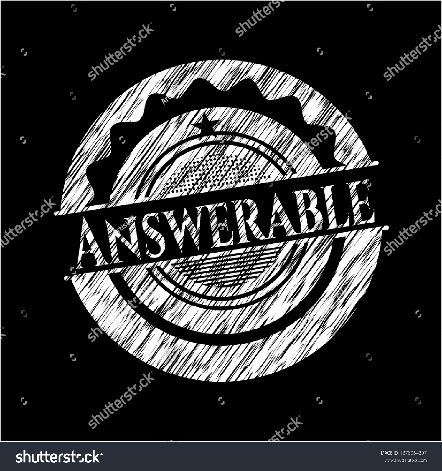 Answerable Written On Blackboard Stock Vector (Royalty Free) 1378964297 ...