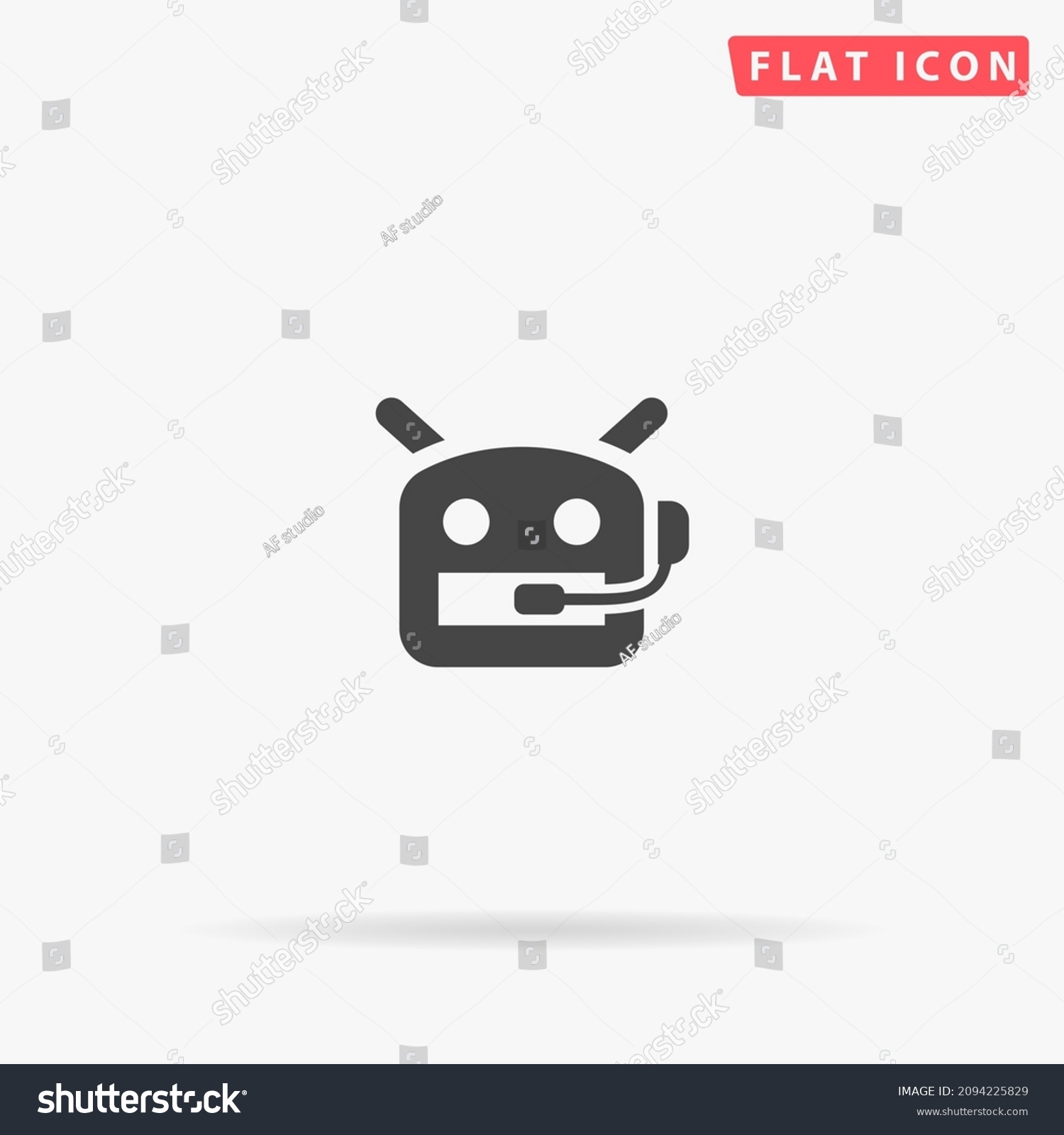 Answering Machine Flat Vector Icon Hand Stock Vector (Royalty Free ...