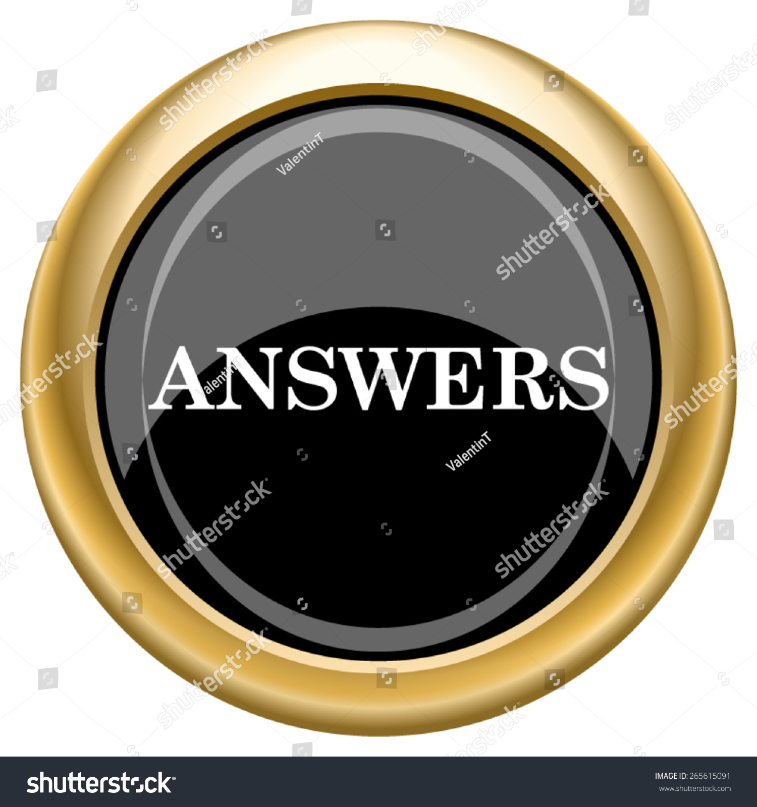 Answers Icon. Internet Button On White Background. Eps10 Vector ...