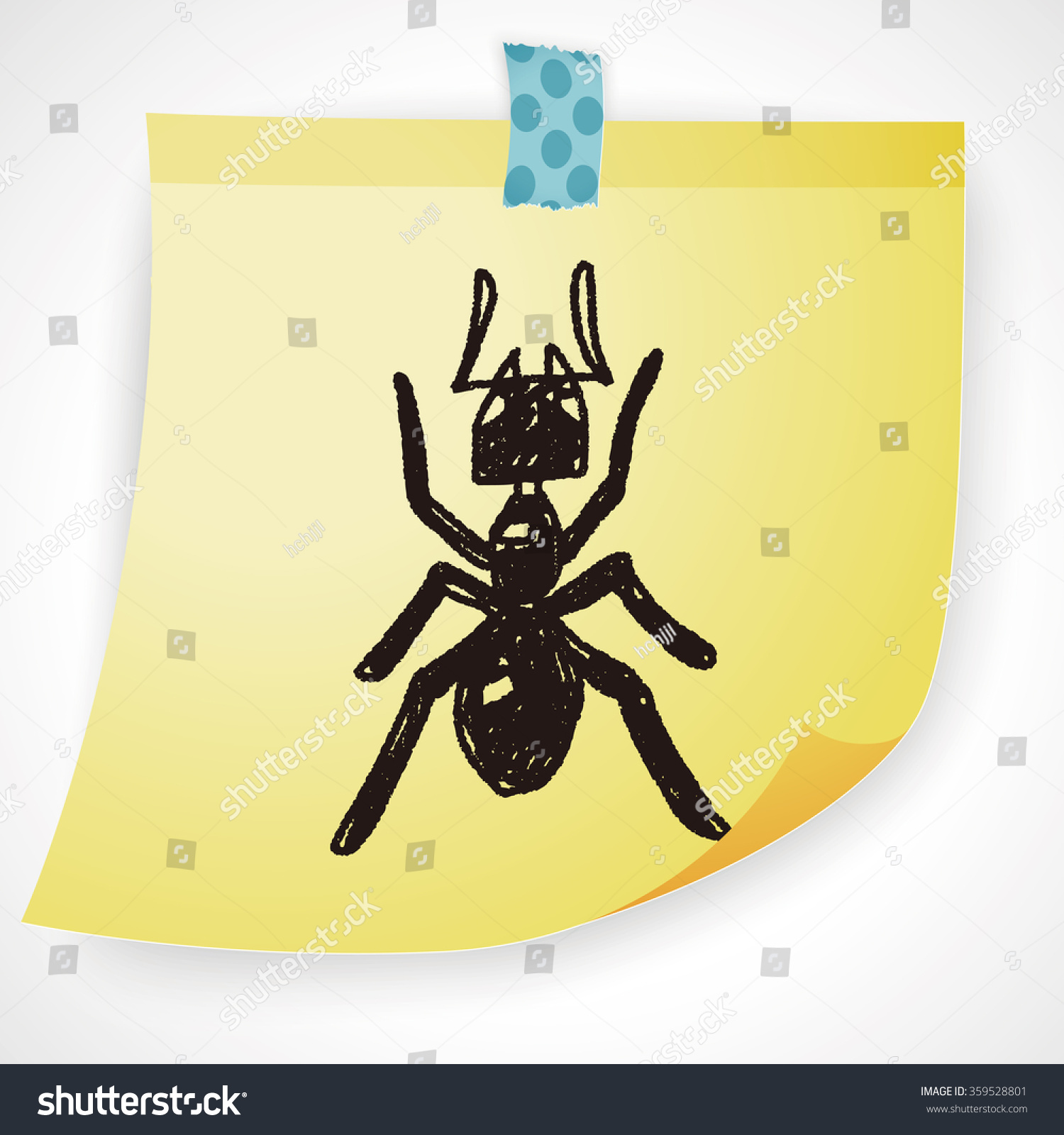 Ant Doodle Stock Vector Royalty Free 359528801