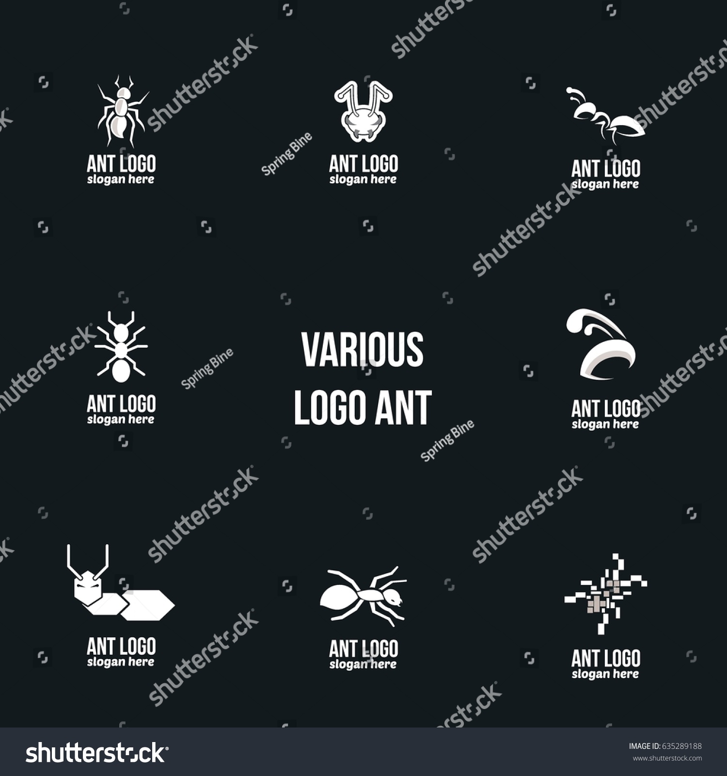 Ant Logo Design Template Vector Illustration: vetor stock (livre de ...