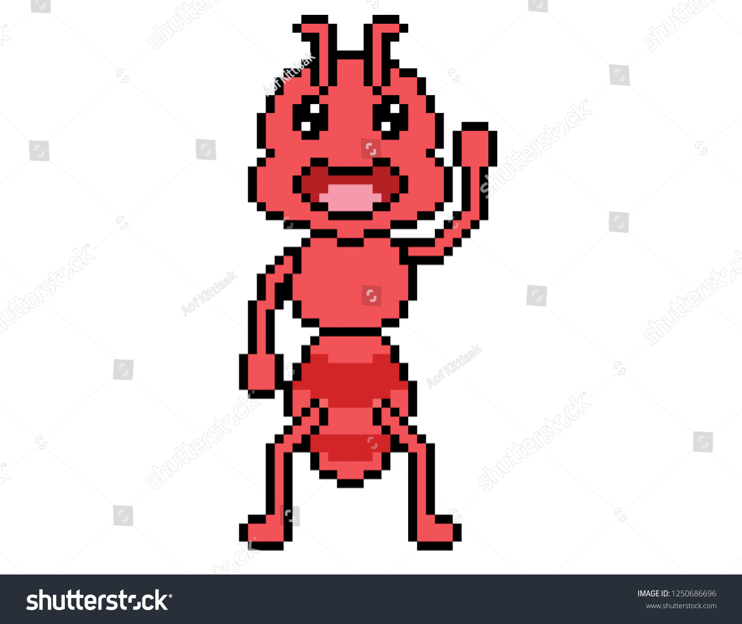 Vektor Stok Ant Pixel Art (Tanpa Royalti) 1250686696 | Shutterstock