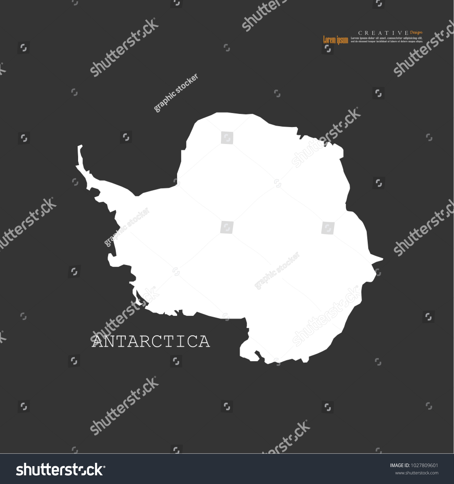 Antarctica Mapvector Illustration Stock Vector (Royalty Free ...